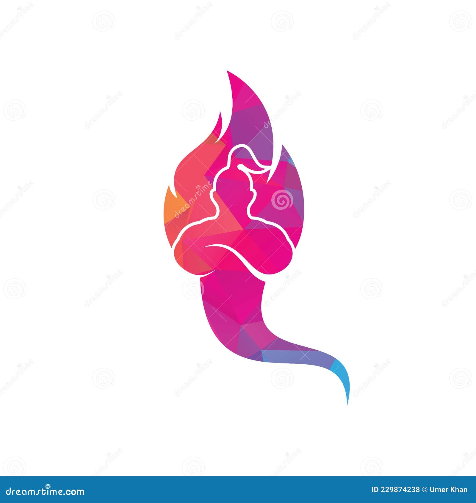 Fire Genie Logo Design Vector. Stock Vector - Illustration of modern ...
