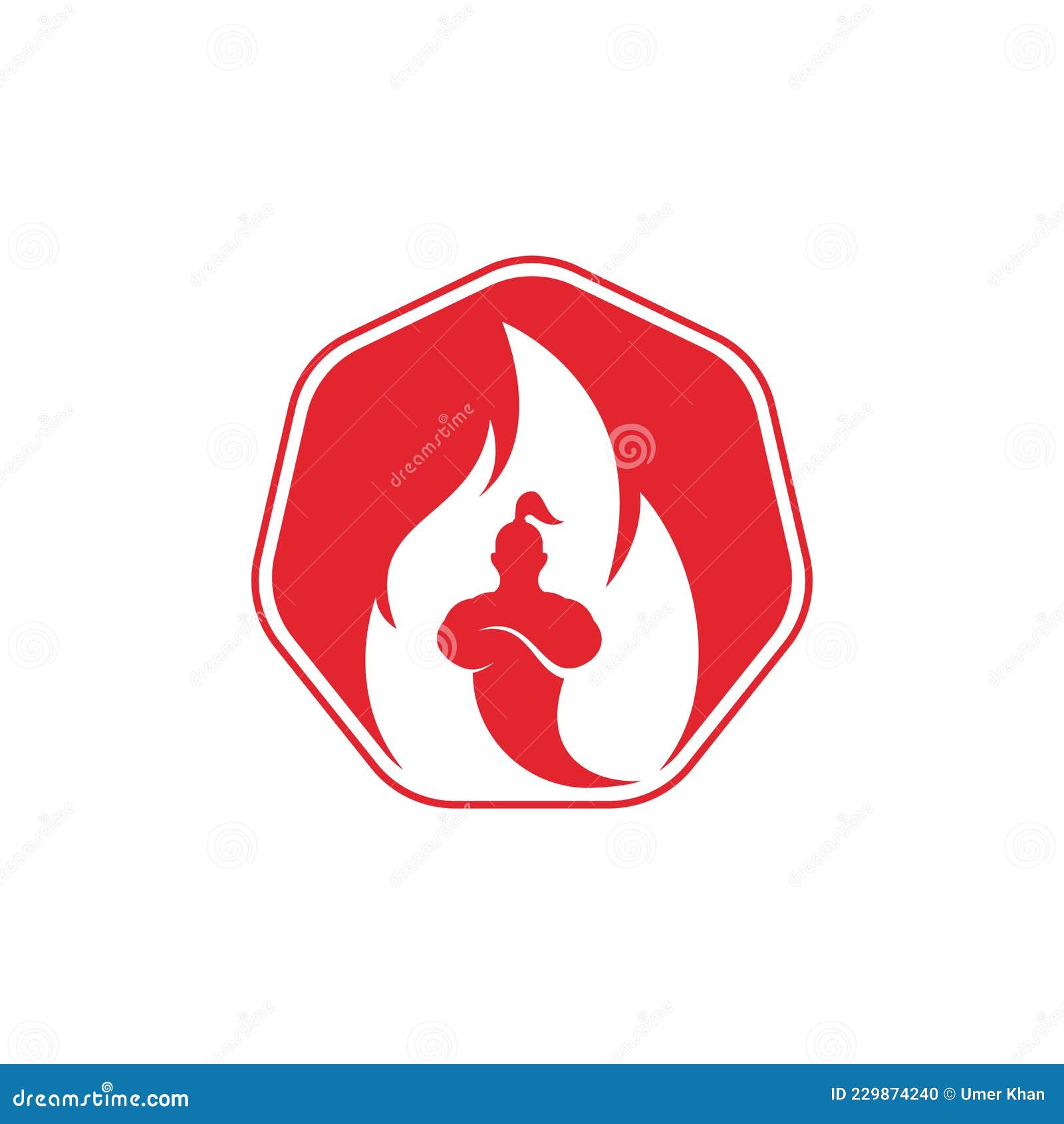 Fire Genie Logo Design Vector. Stock Vector - Illustration of magician ...