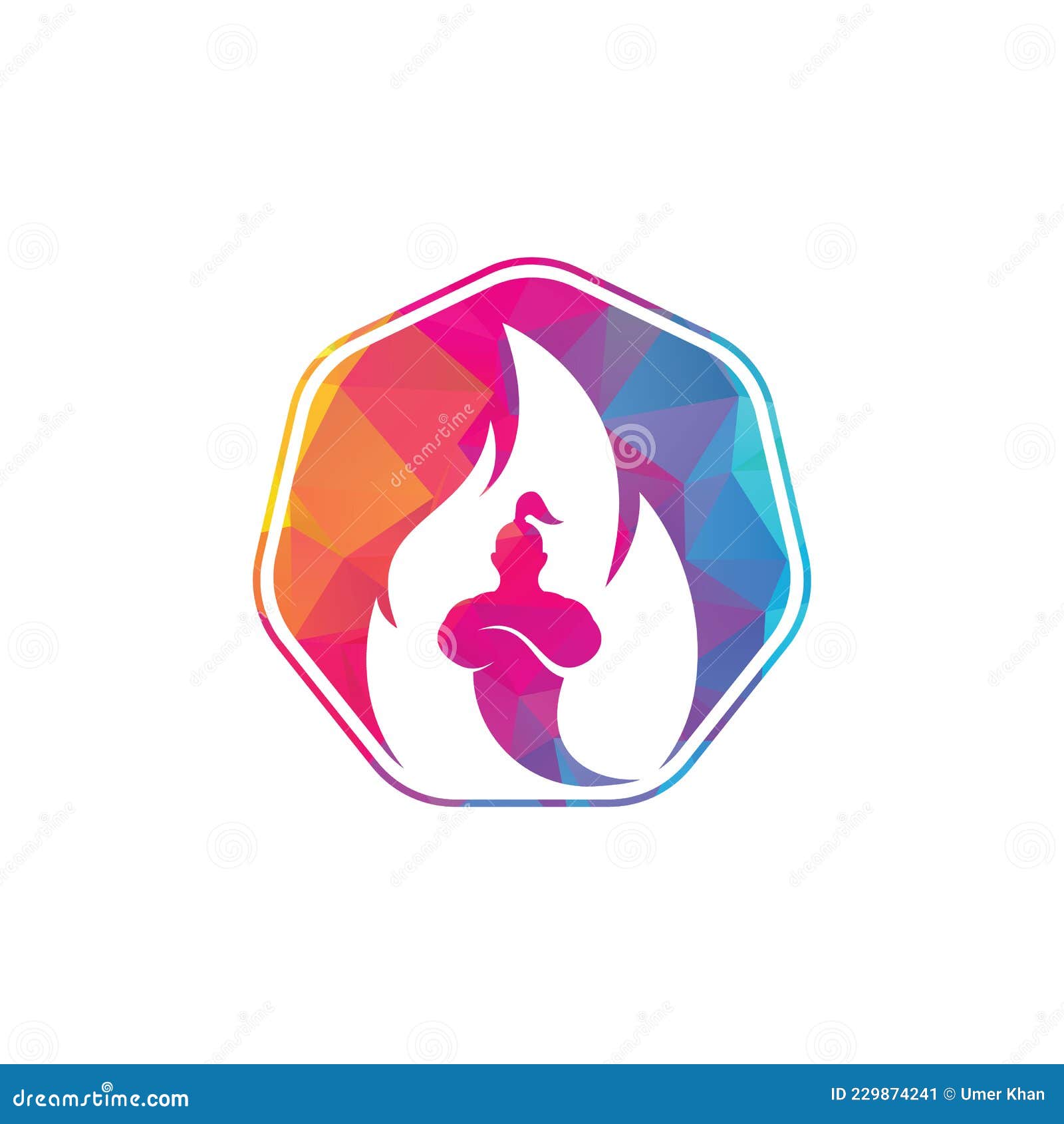 Fire Genie Logo Design Vector. Stock Vector - Illustration of arabic ...