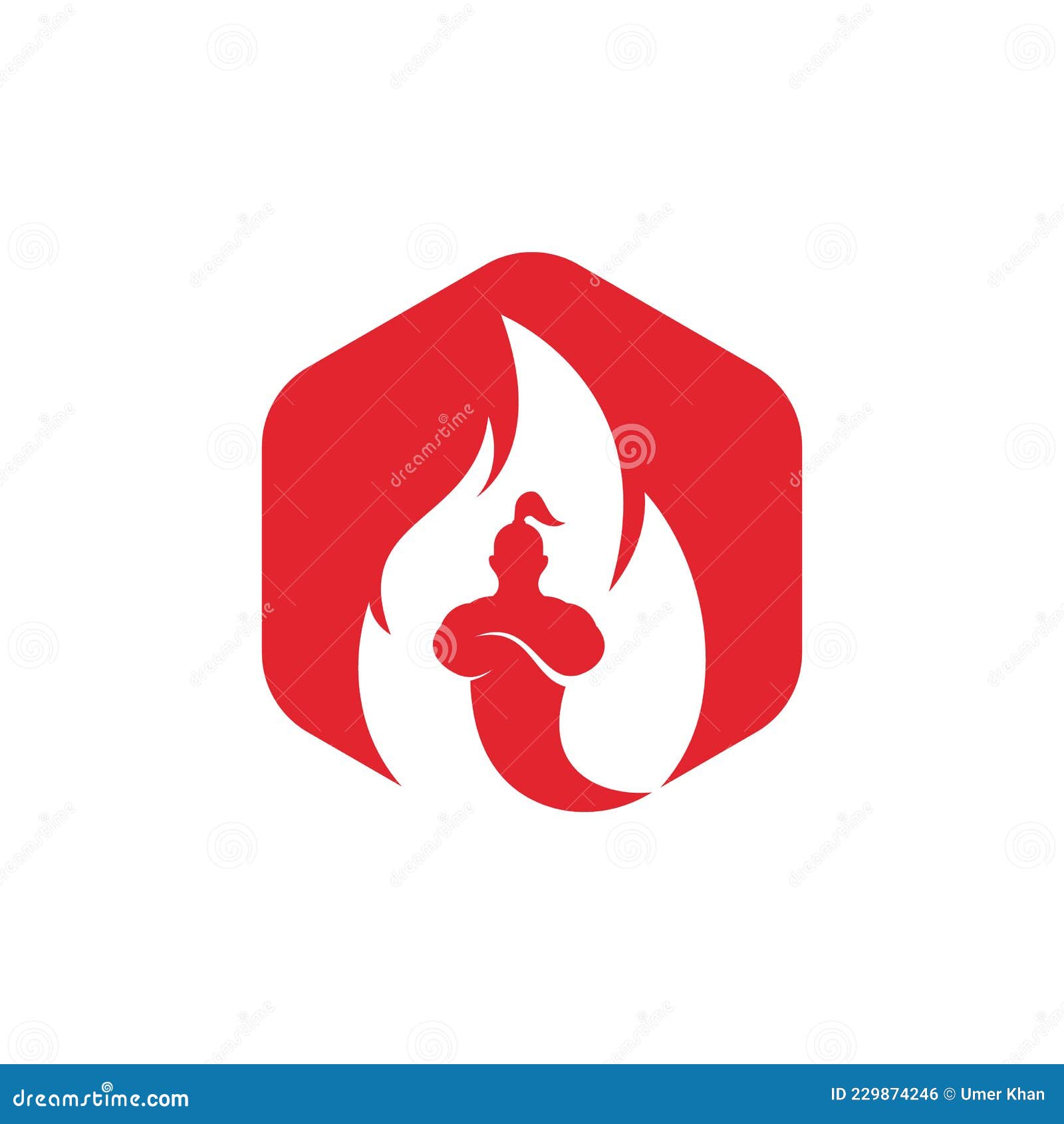 Fire Genie Logo Design Vector. Stock Vector - Illustration of genii ...