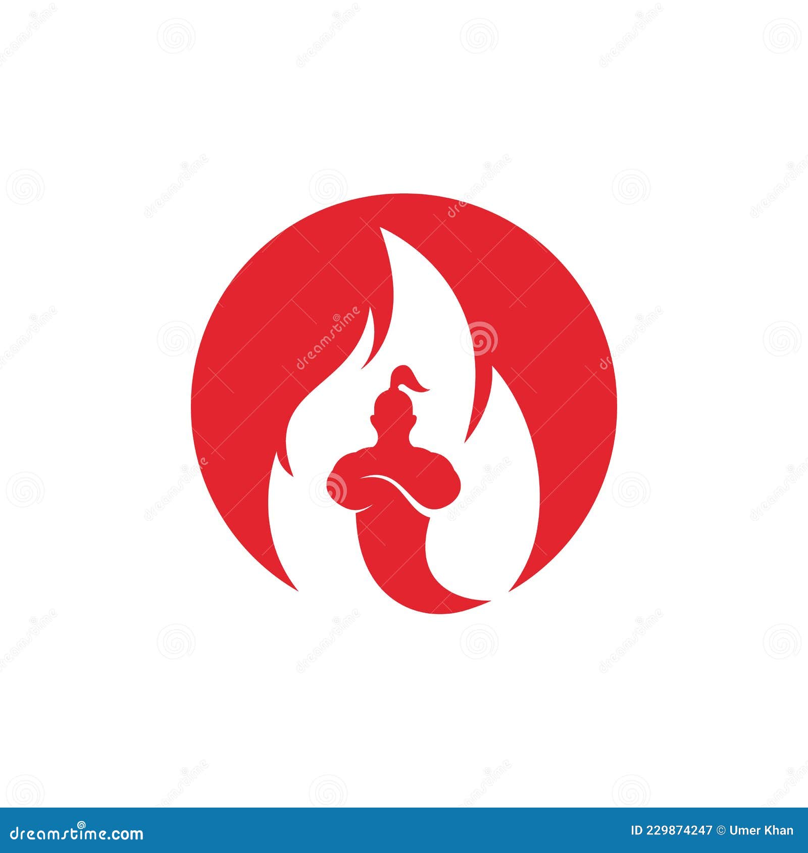 Fire Genie Logo Design Vector. Stock Vector - Illustration of genii ...