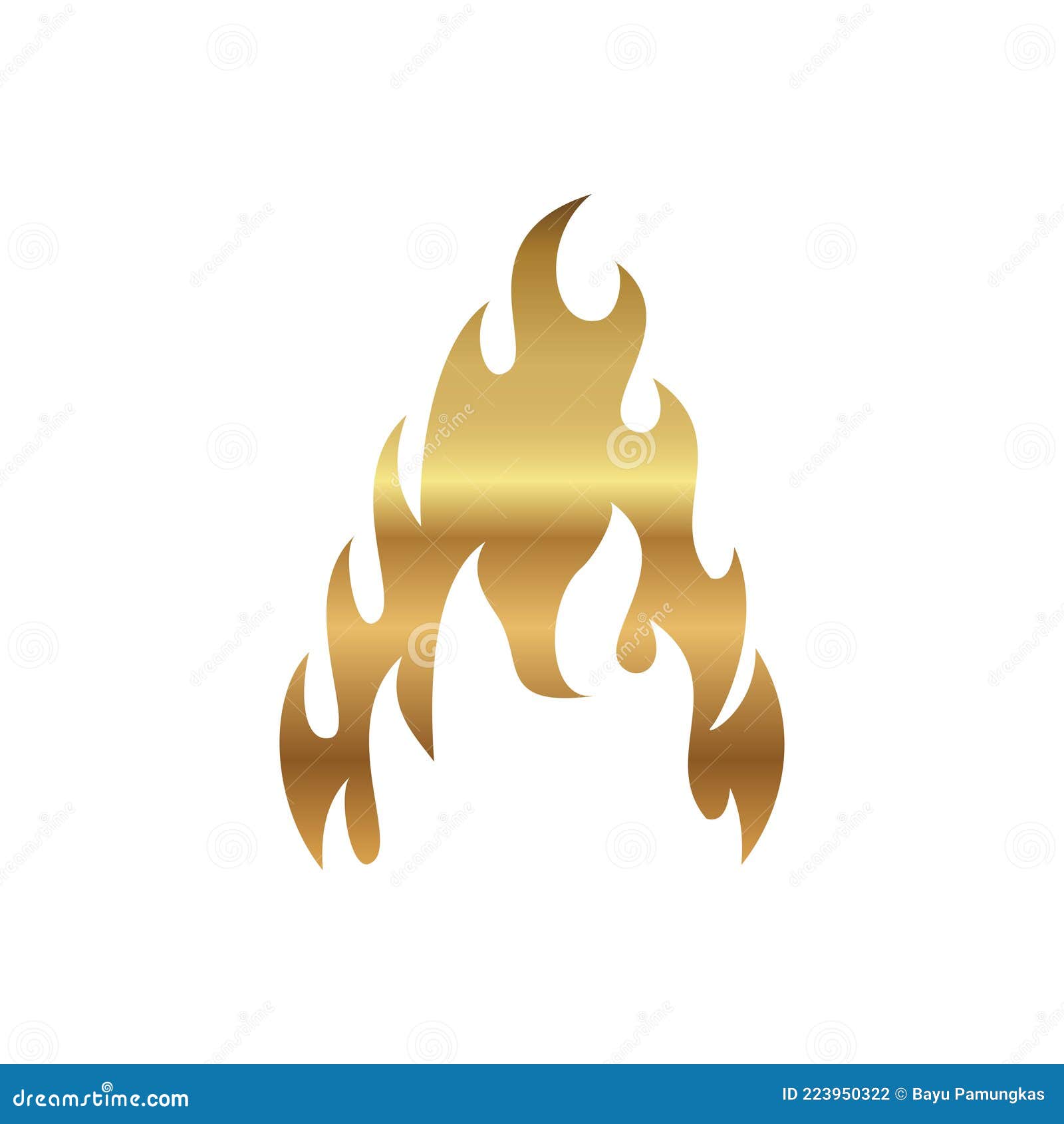 Fire Gold Logo Icon Vector Element Stock Vector - Illustration of ...