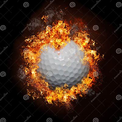 Fire Golf Ball stock photo. Image of golf, game, backdrop - 22792558