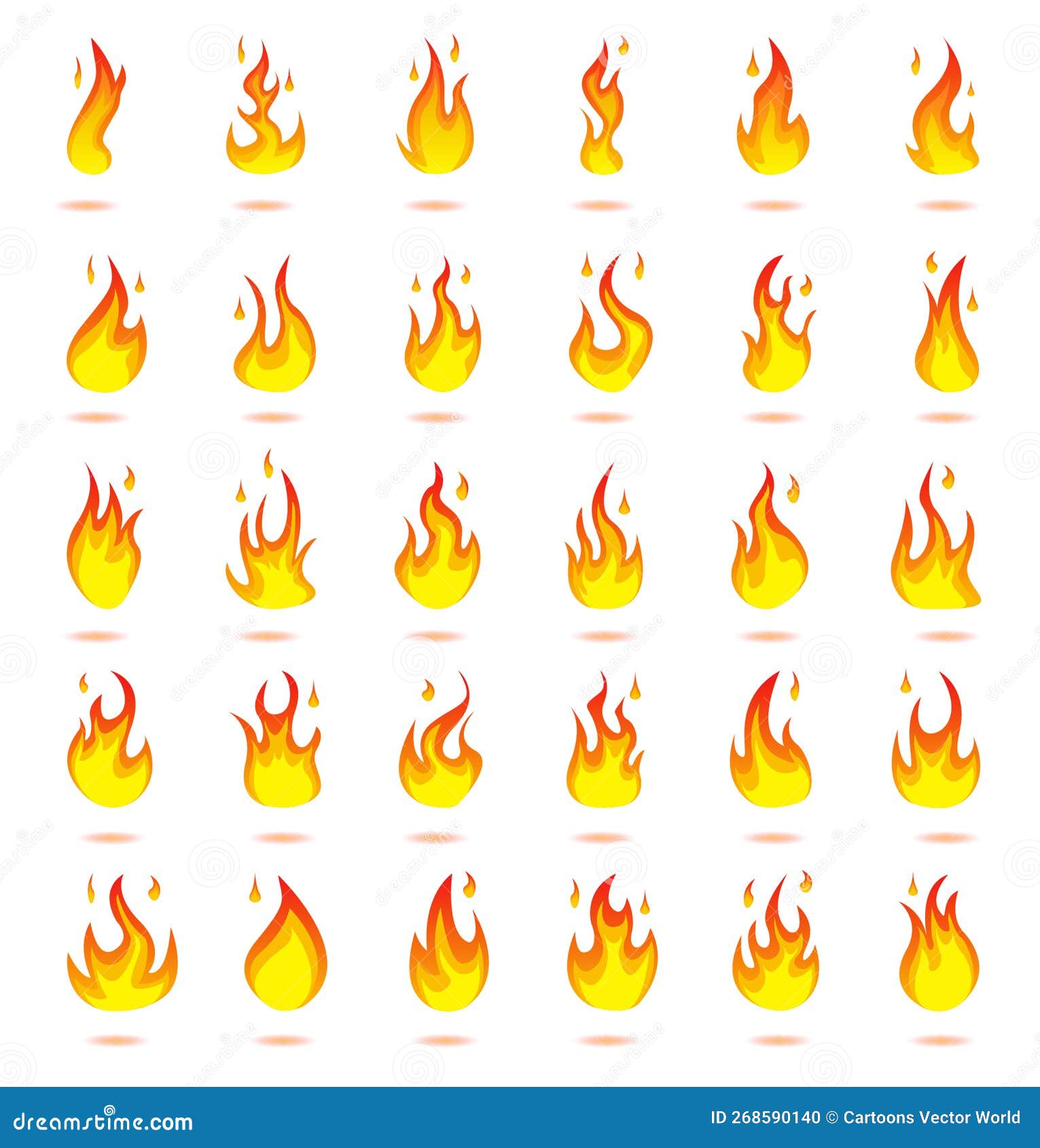 Fire Flame Logo, Gradient Color Icons Vector Illustration Isolated on ...