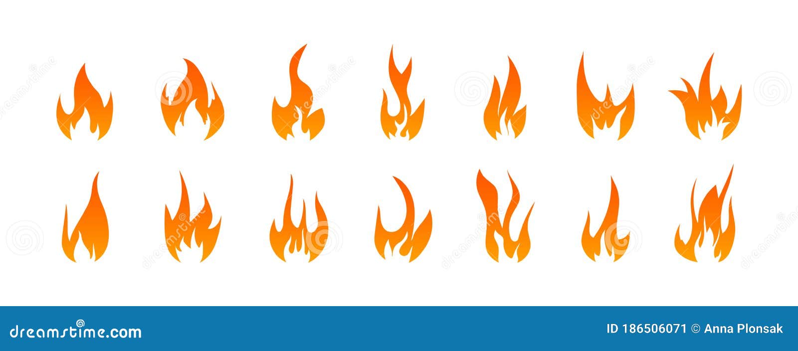 Fire Gradient Icons. Fire of Various Shapes. Vector Flat Icons Stock ... Fire Gradient Icons. Fire of Various Shapes. Vector Flat Icons Stock ...