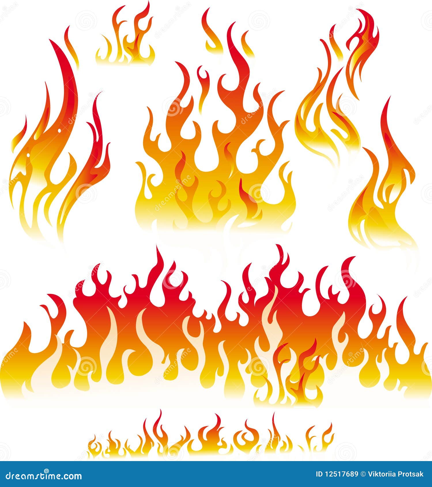 Fire graphic elements stock vector. Illustration of ignition - 12517689
