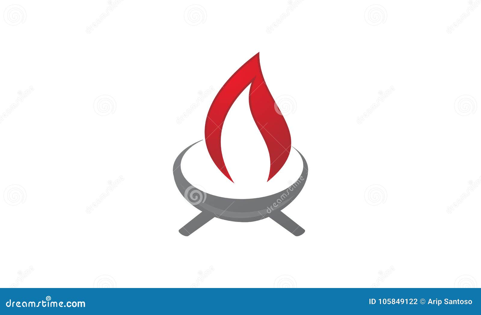 Fire Grill Barbeque stock vector. Illustration of grill - 105849122