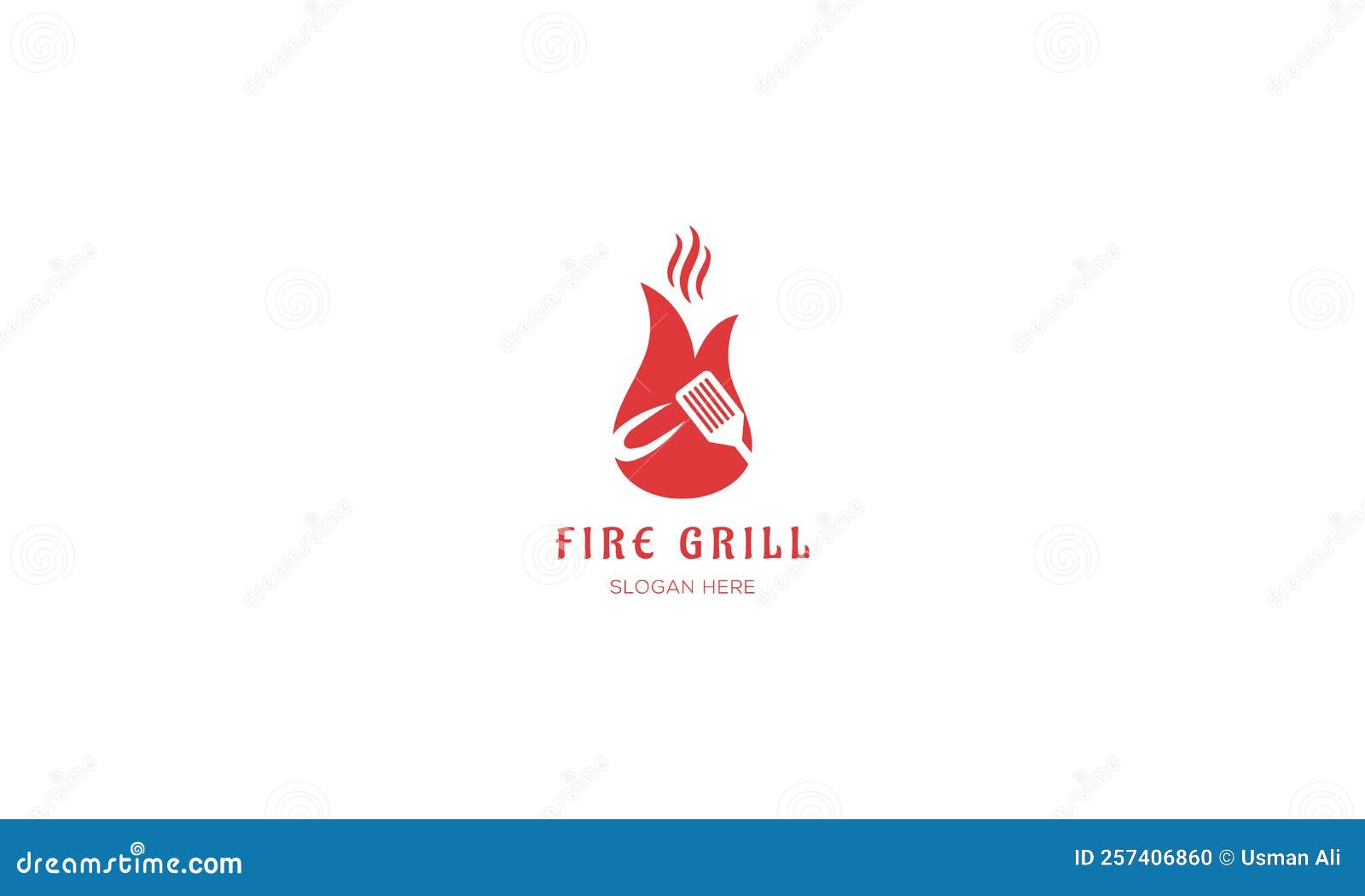Fire Grill Logo Design. Restaurant Logo Vector Template Stock Vector ...