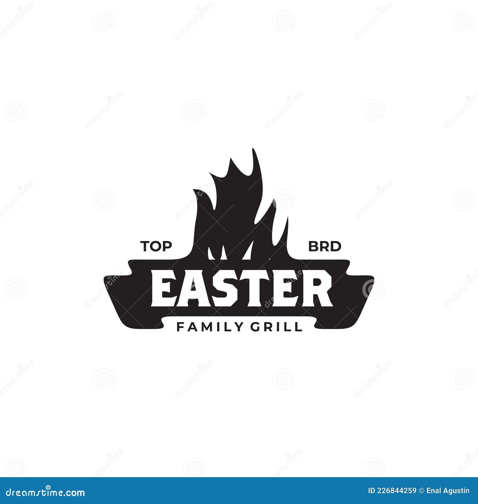 Fire Grill Logo Design Template Stock Vector - Illustration of cook ...