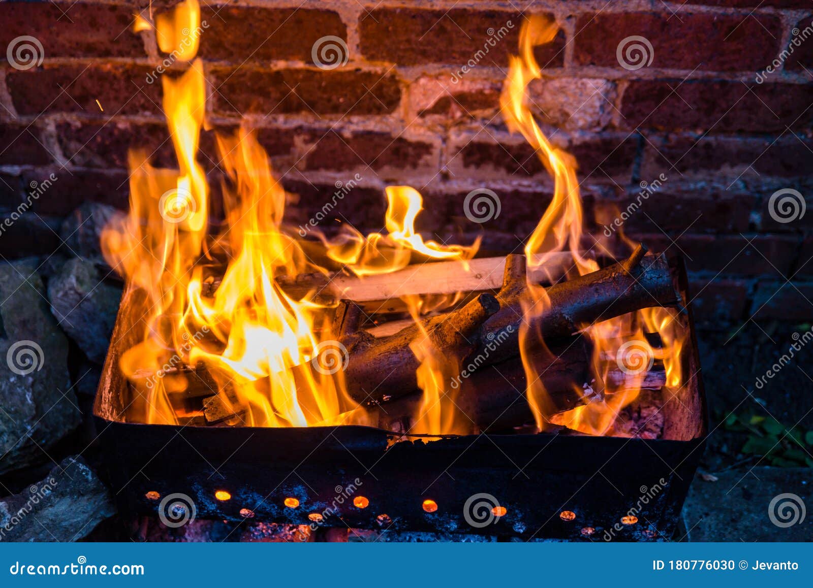 Red Brick Backyard Barbecue Completely Destroyed During Natural ...