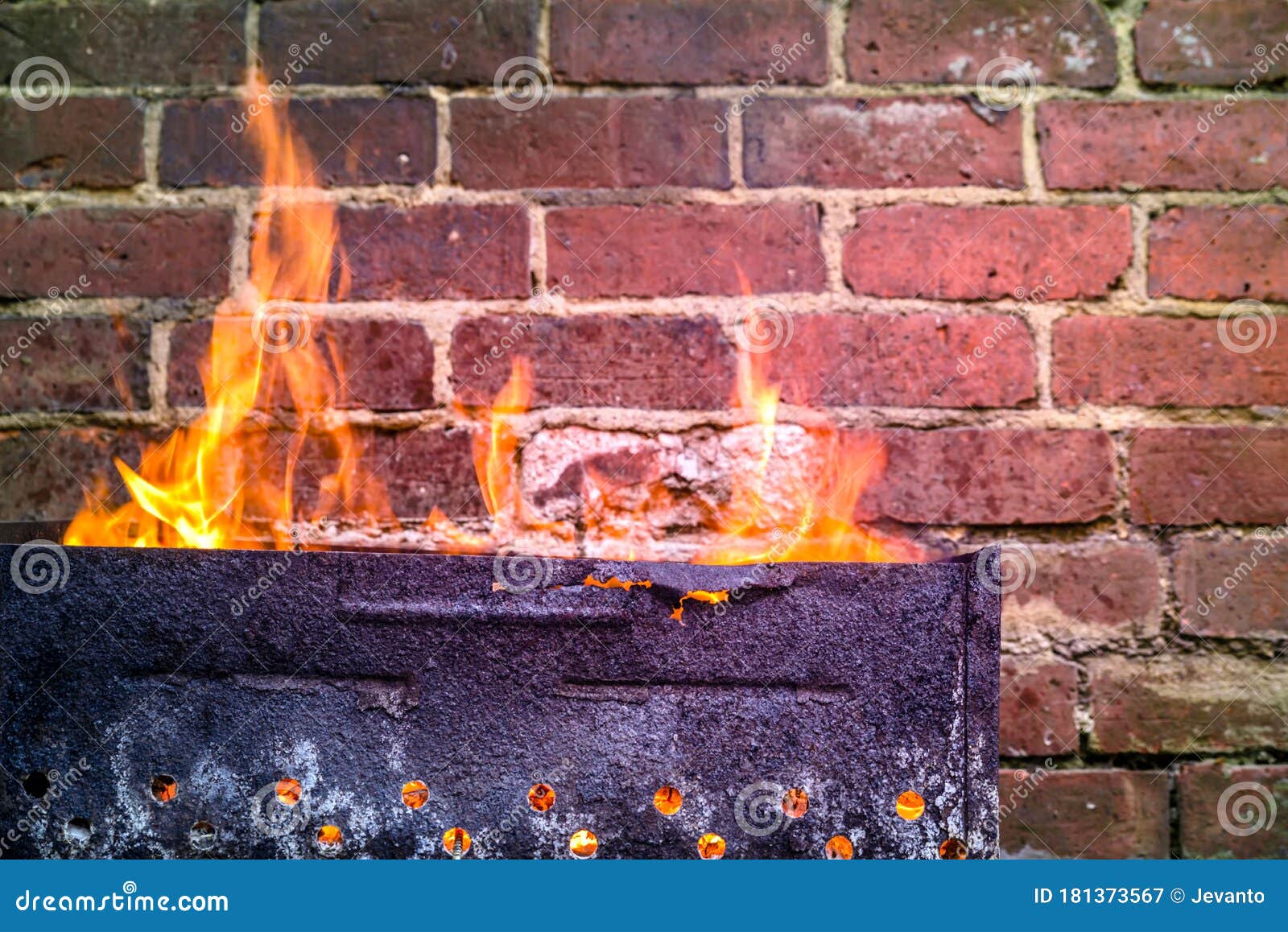 Red Brick Backyard Barbecue Completely Destroyed During Natural ...