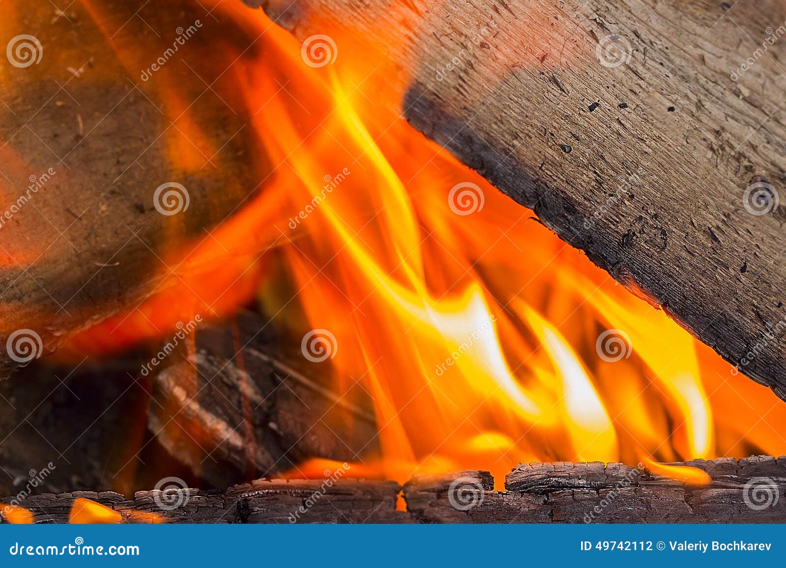 Fire in the grill stock photo. Image of flame, barbecue - 49742112