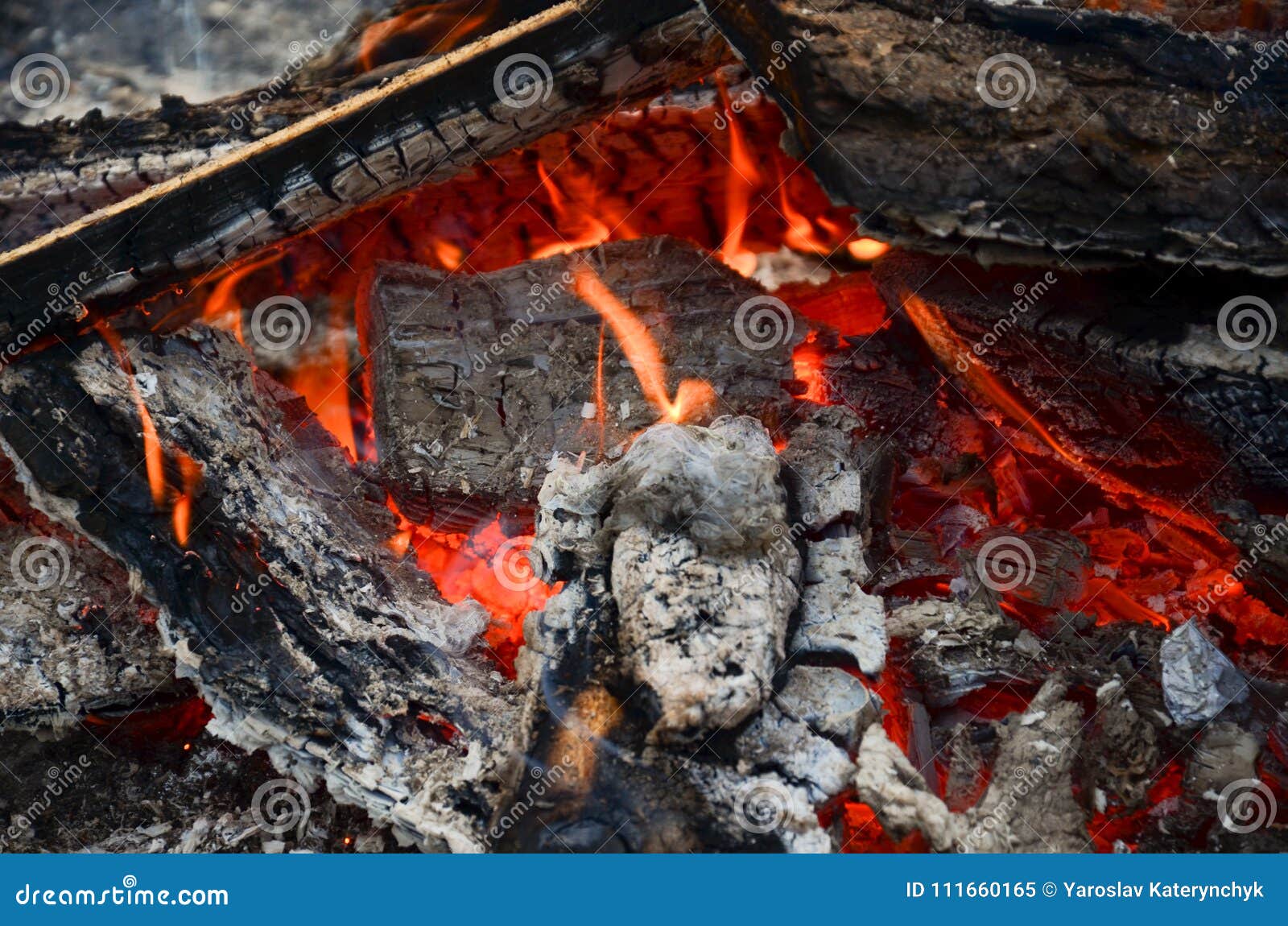 Fire on the ground stock image. Image of wood, stove - 111660165
