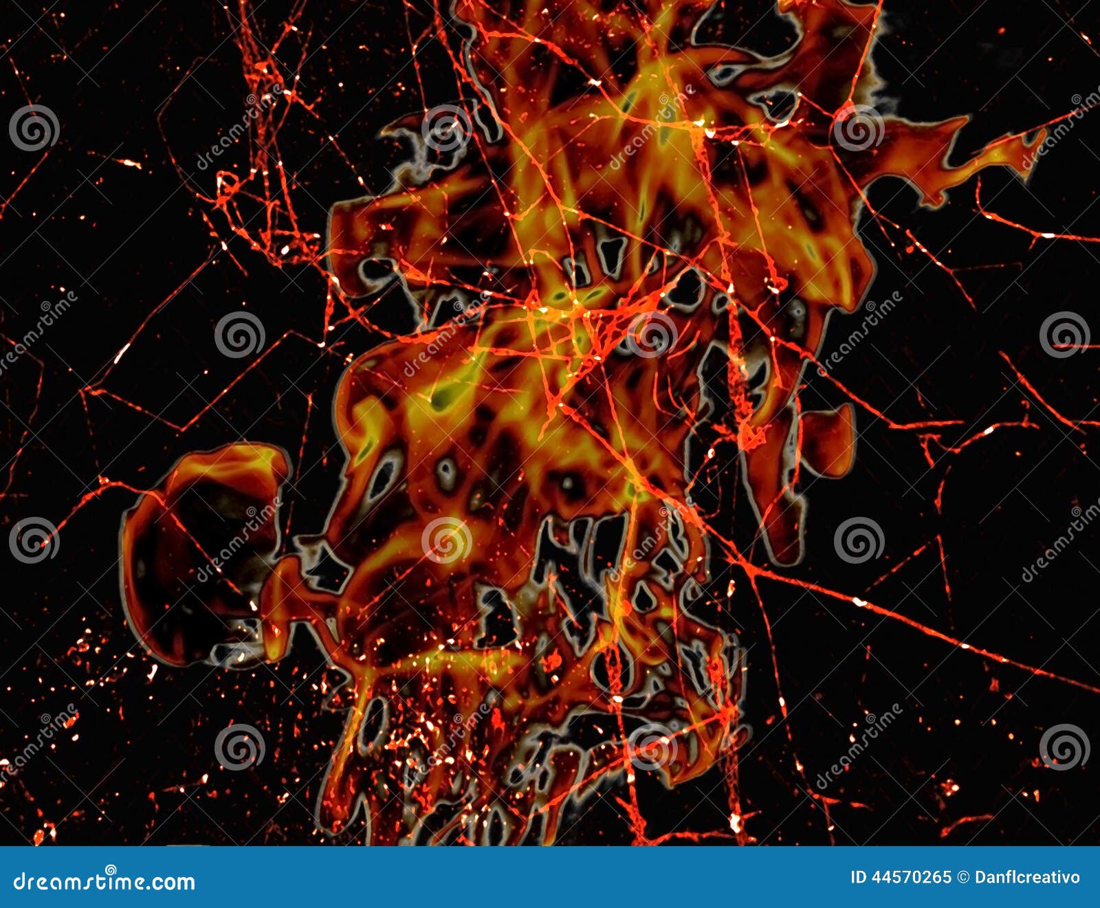 Red Fire Grunge Background