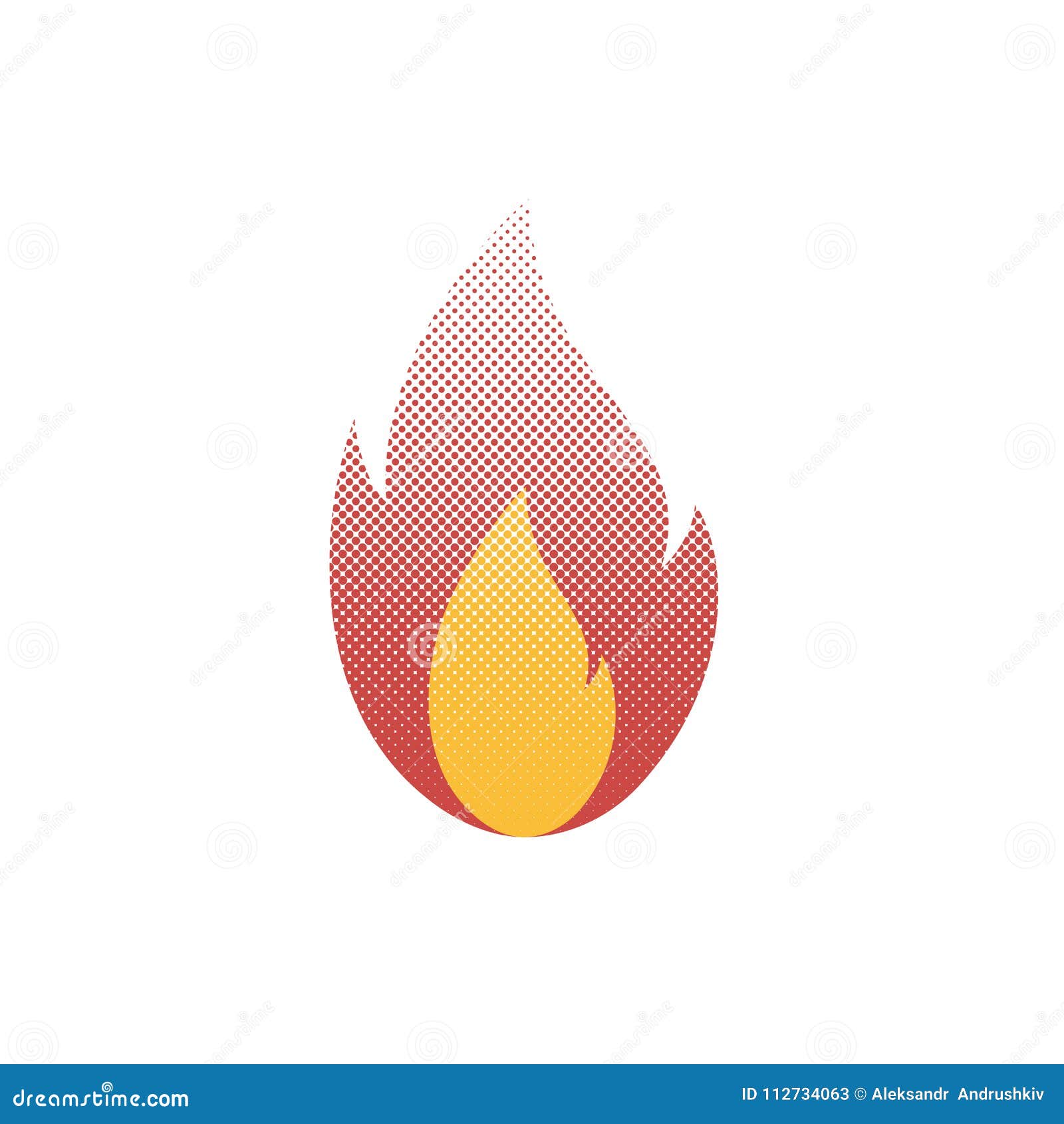 Fire halftone dots. stock vector. Illustration of creative - 112734063
