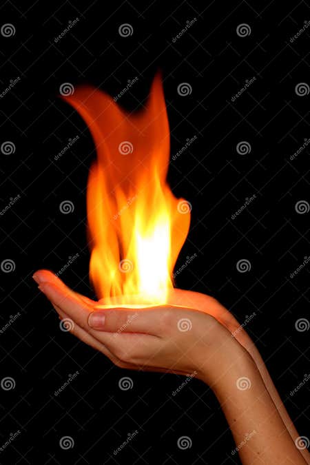 Fire in hand stock image. Image of castle, blazing, fire - 7914949
