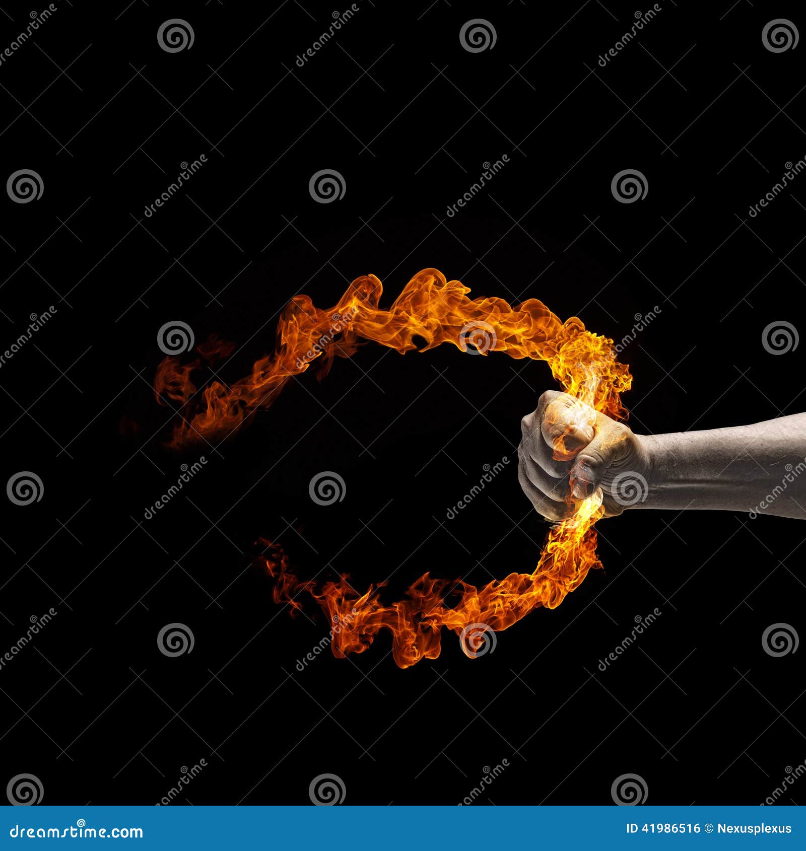 Fire in hand stock photo. Image of origins, burning, human - 41986516
