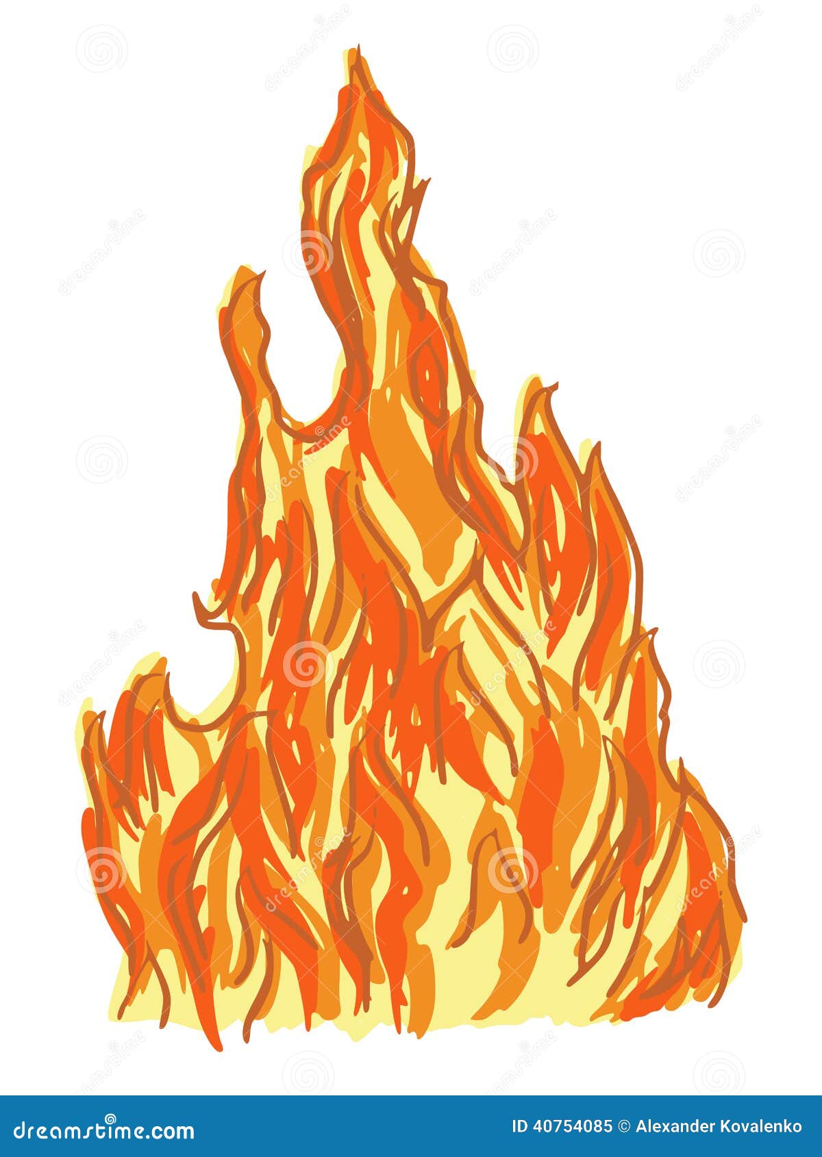 Fire stock vector. Illustration of stove, burn, chimney - 40754085