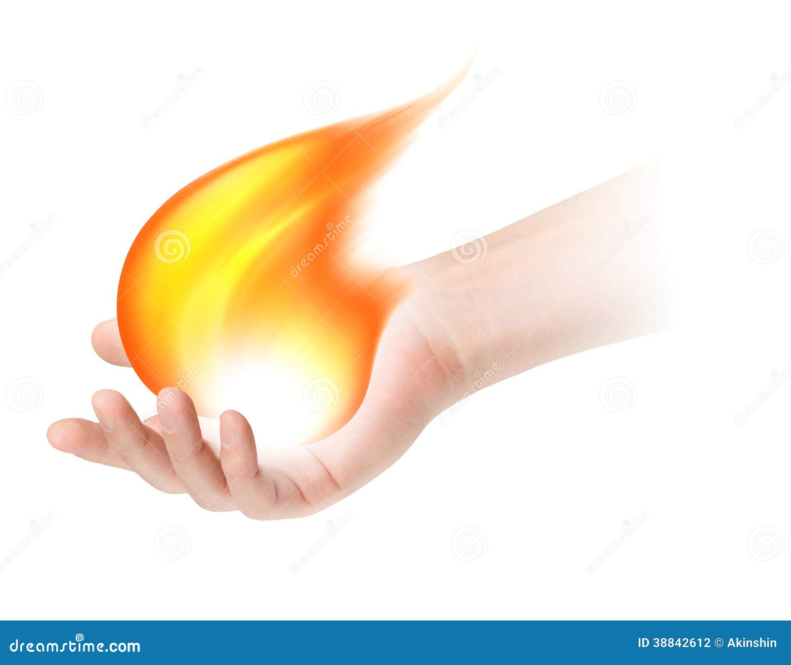 Fire in hand stock photo. Image of energy, burning, hand - 38842612