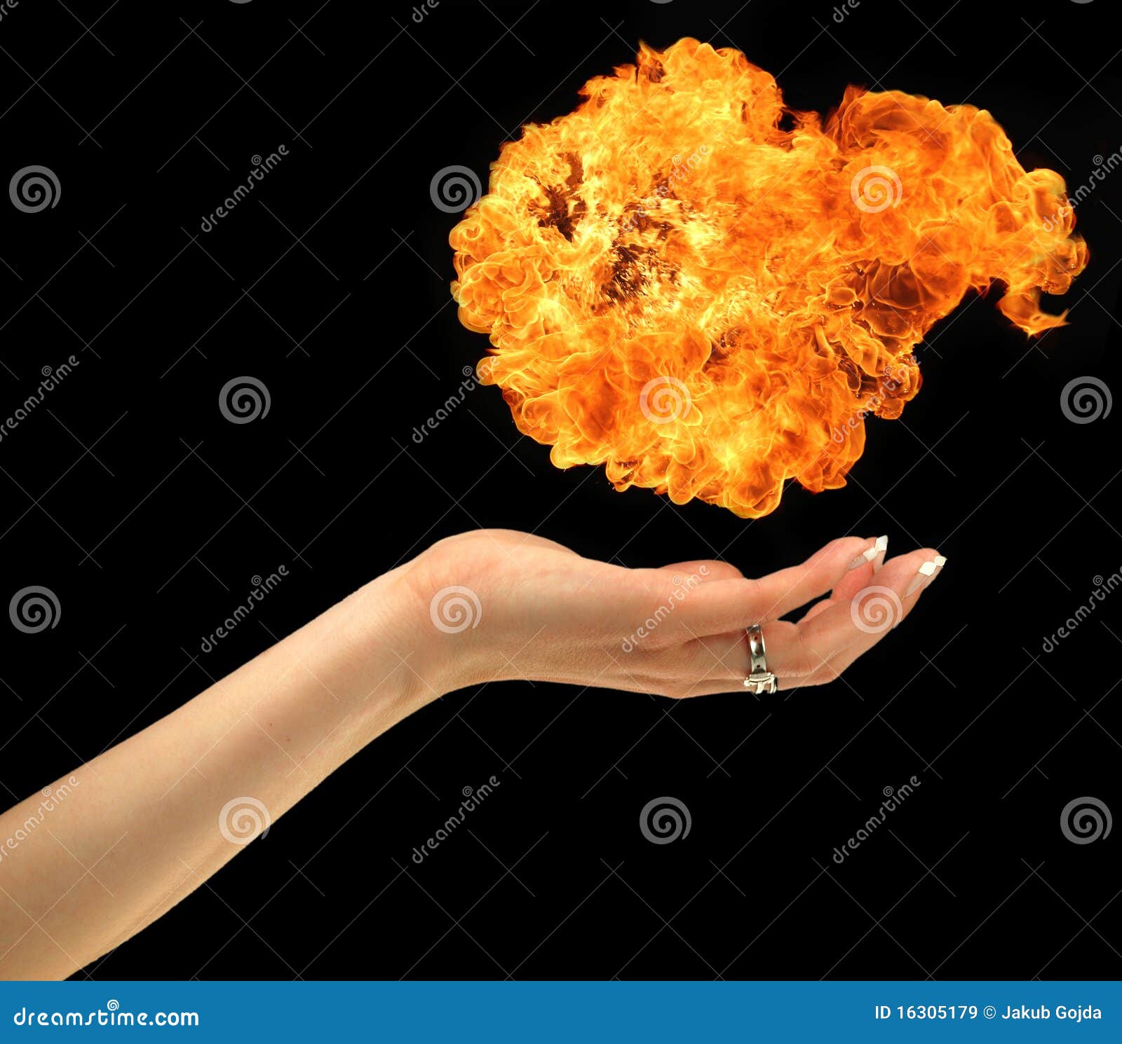 FIre hands stock image. Image of inferno, burn, beautiful - 16305179