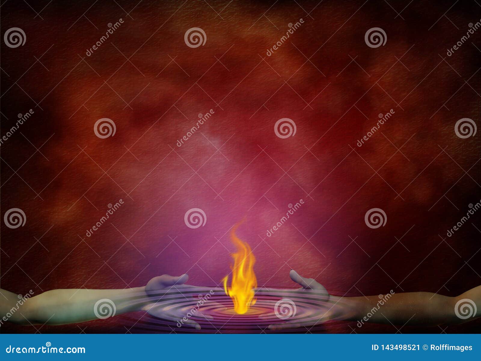 Fire in hands stock illustration. Illustration of emotional - 143498521