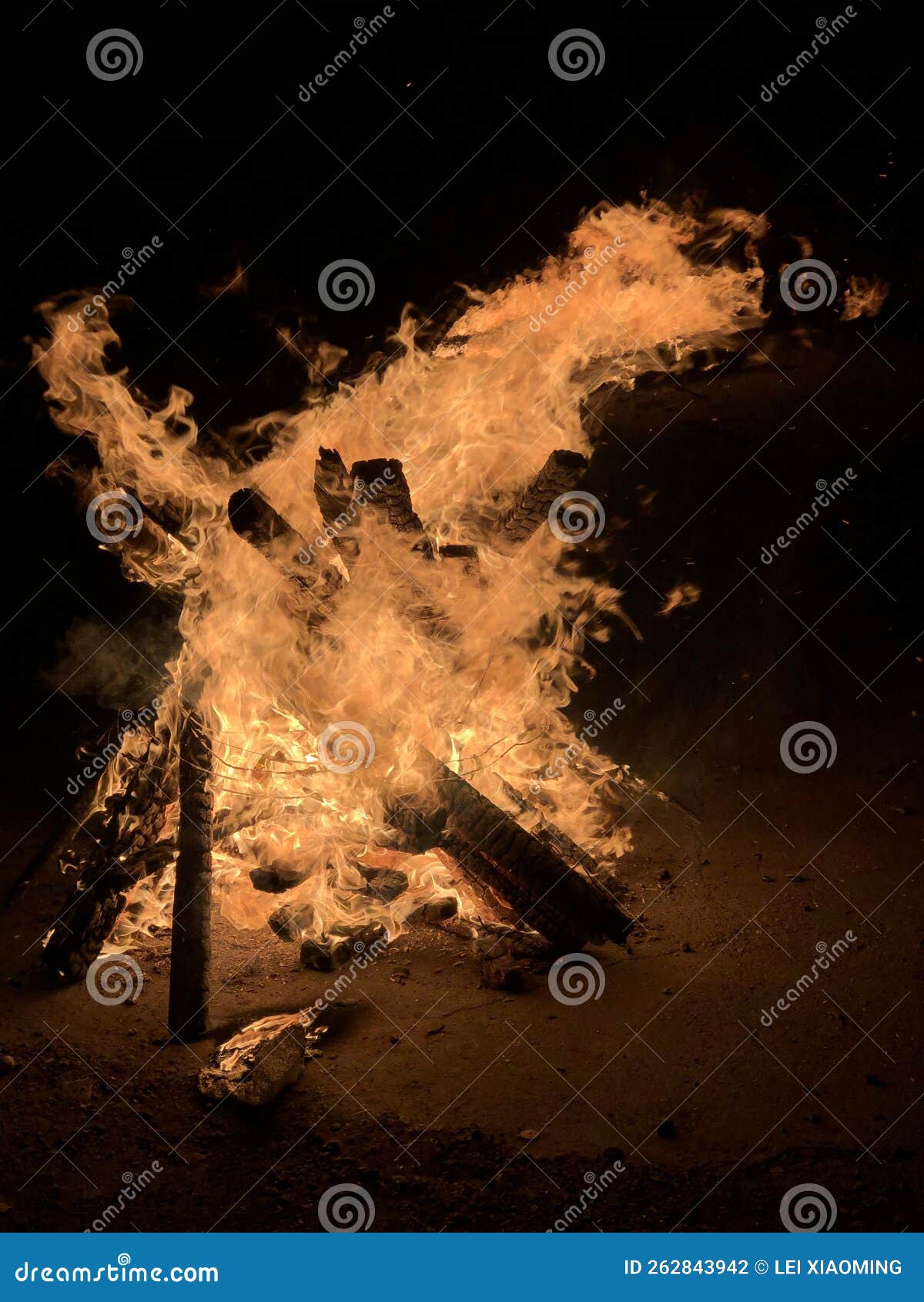 Fire for happy new year stock photo. Image of night - 262843942
