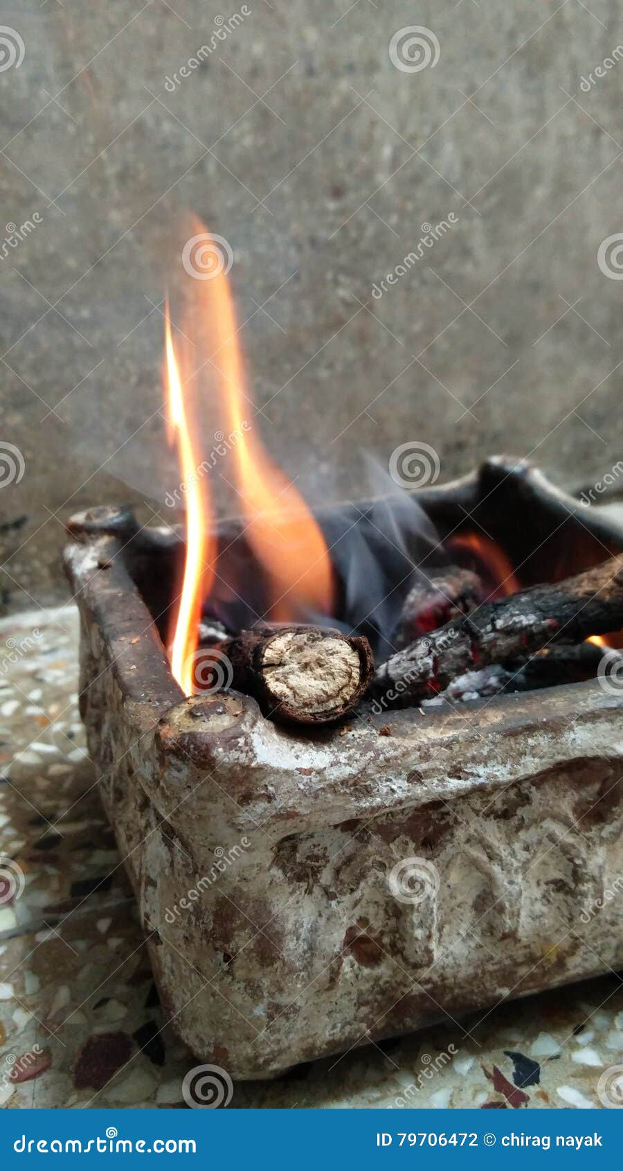 Fire in hawan stock photo. Image of flame, hawan, haan - 79706472