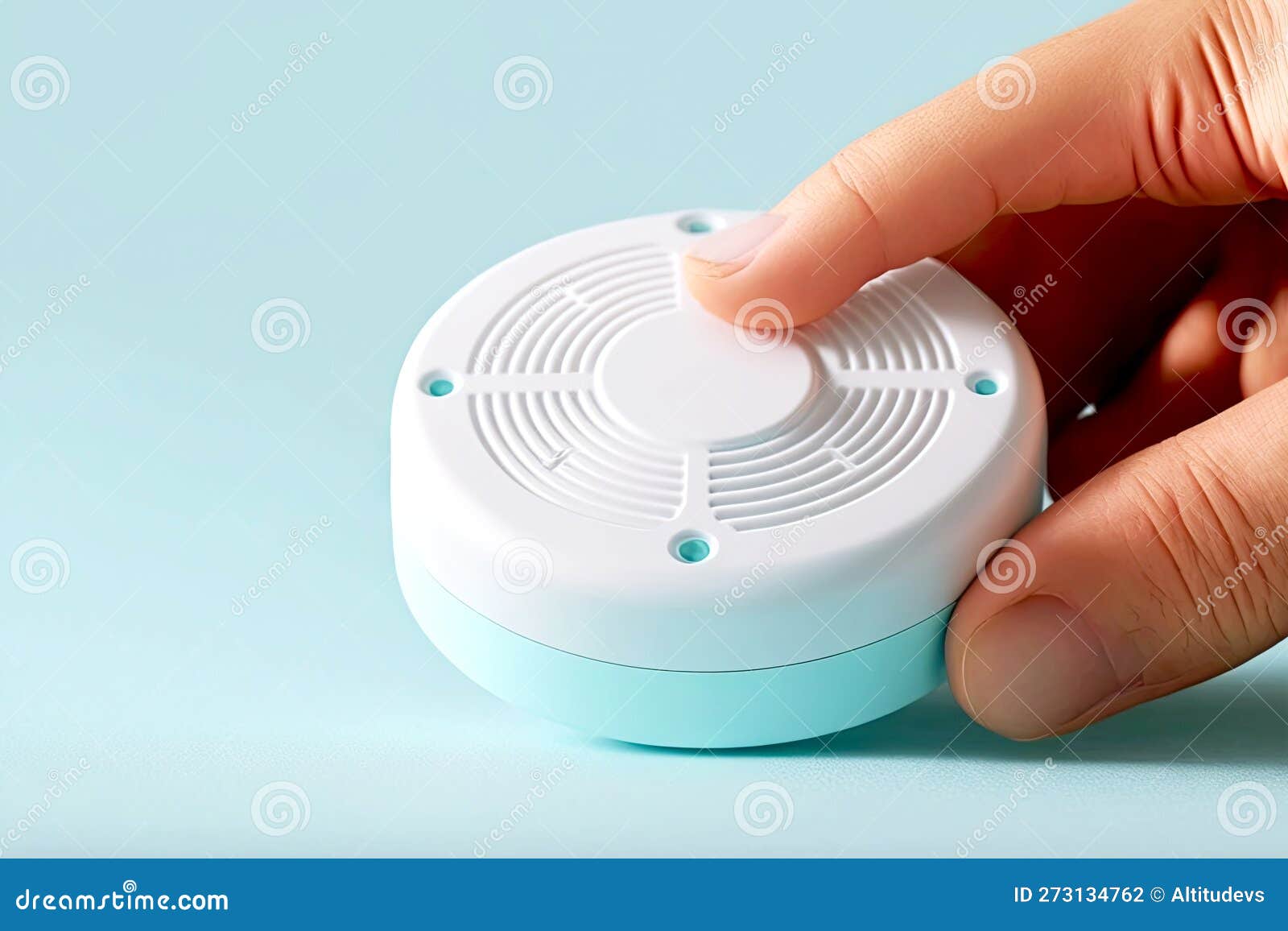 Fire Hazard Compact Smoke Alarm Warning Device Stock Illustration ...