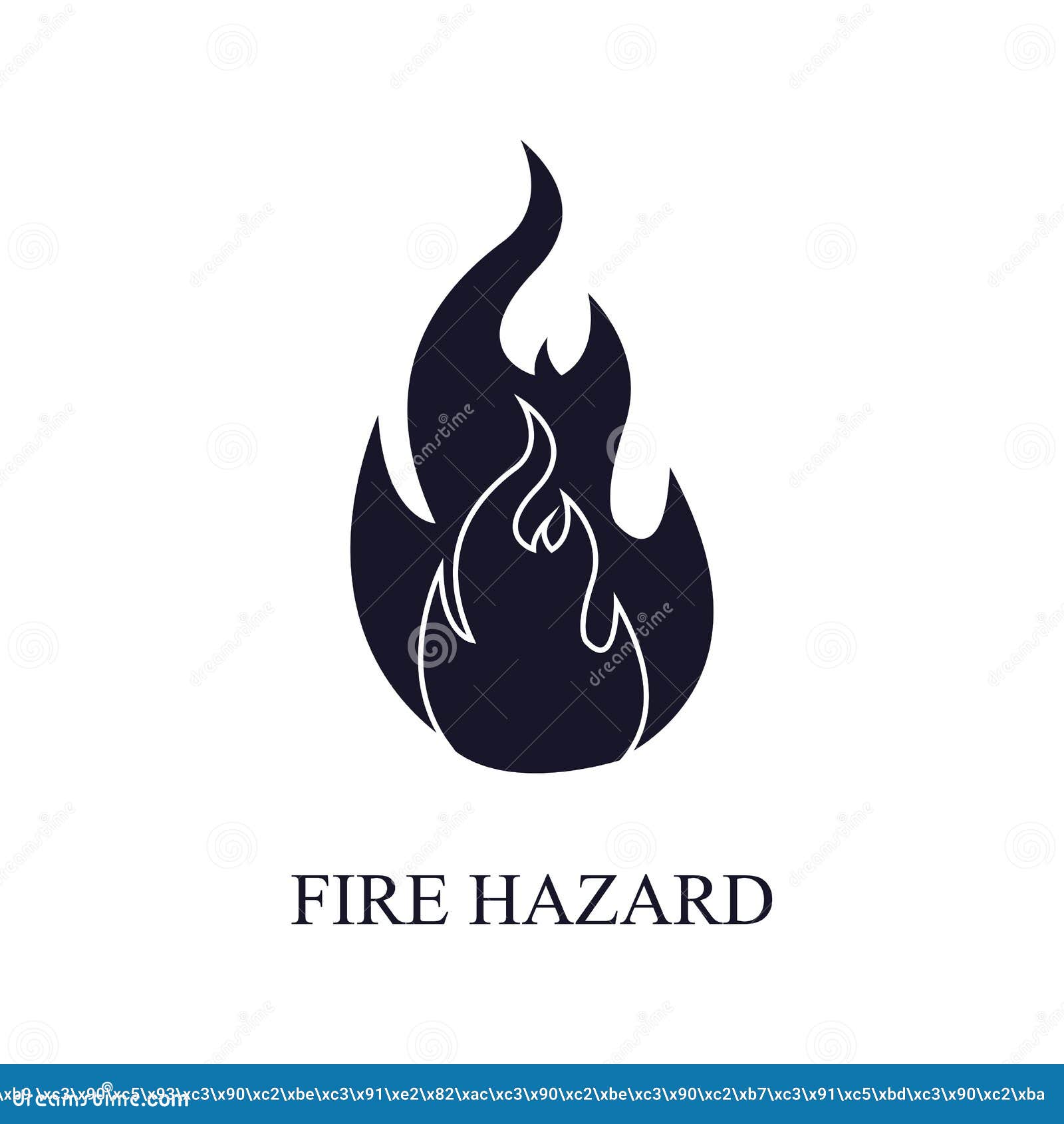 Fire Hazard Icon, Vector Illustration Stock Vector - Illustration of ...