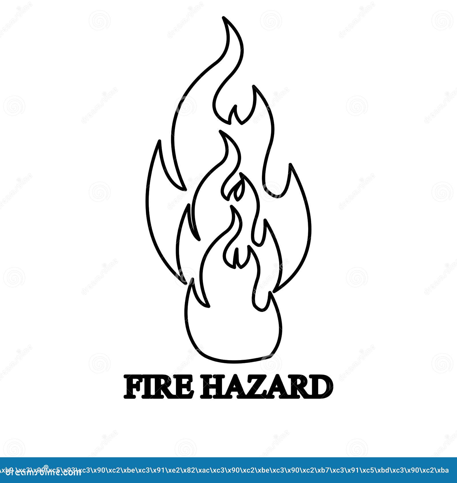 Fire Hazard Icon, Vector Illustration Stock Vector - Illustration of ...