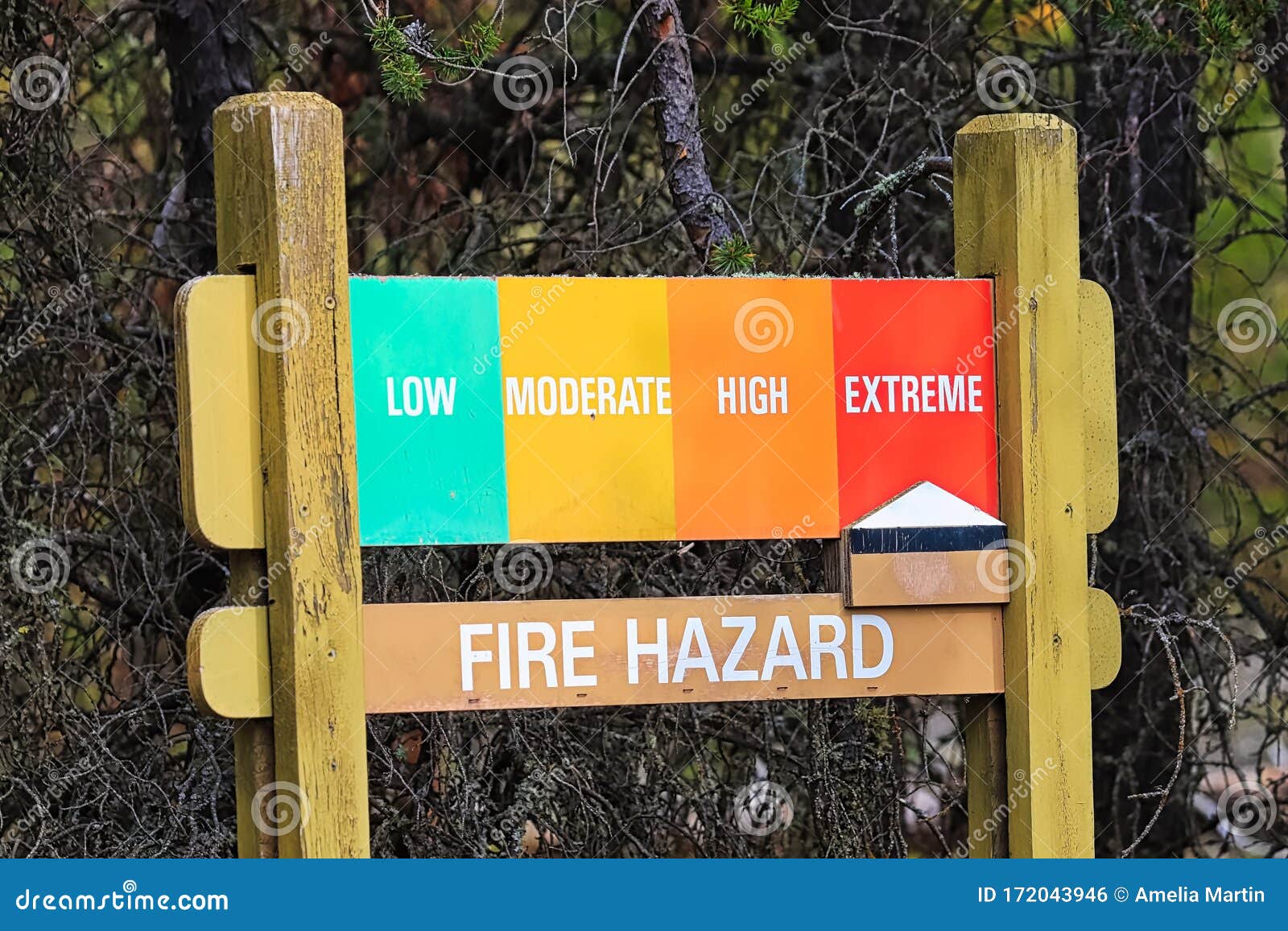 An Fire Hazard Sign Indicating Extreme Danger Stock Photo - Image of ...