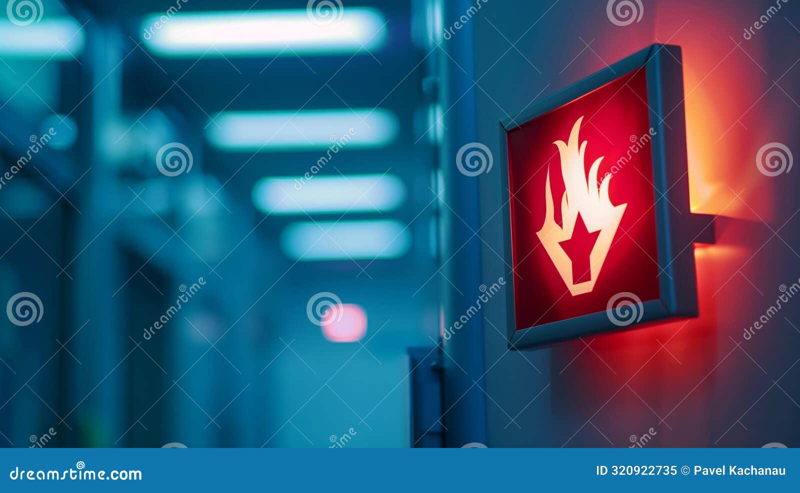 A Fire Hazard Sign in a Modern Building Stock Image - Image of fire ...