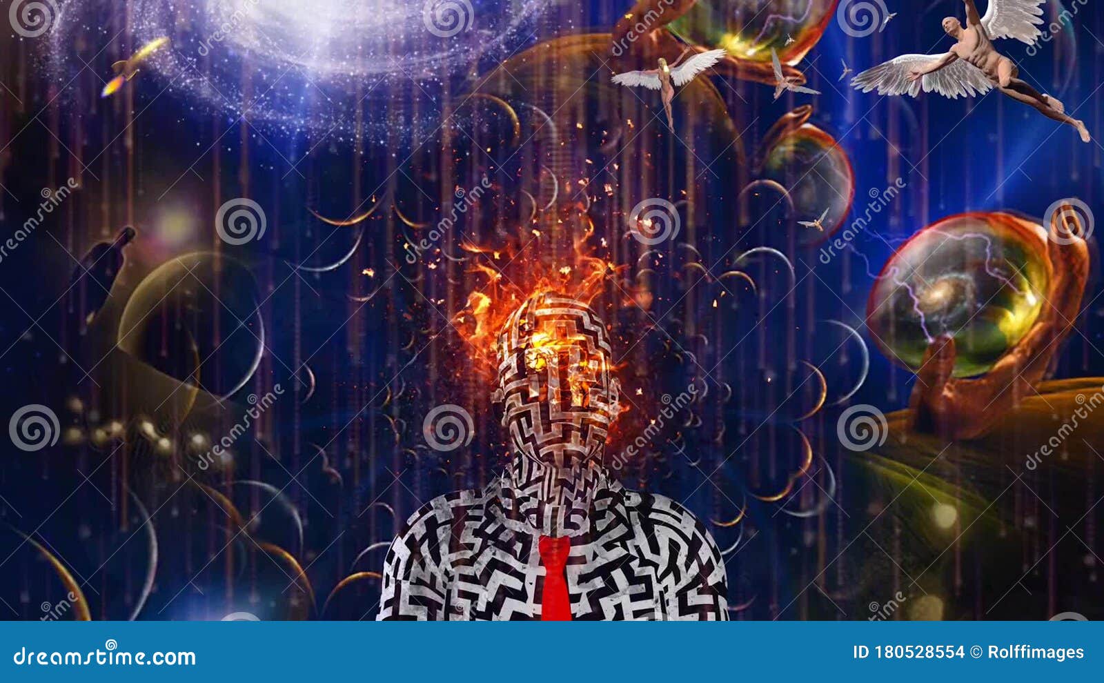 Fire head stock footage. Video of fire, meditation, balance - 180528554