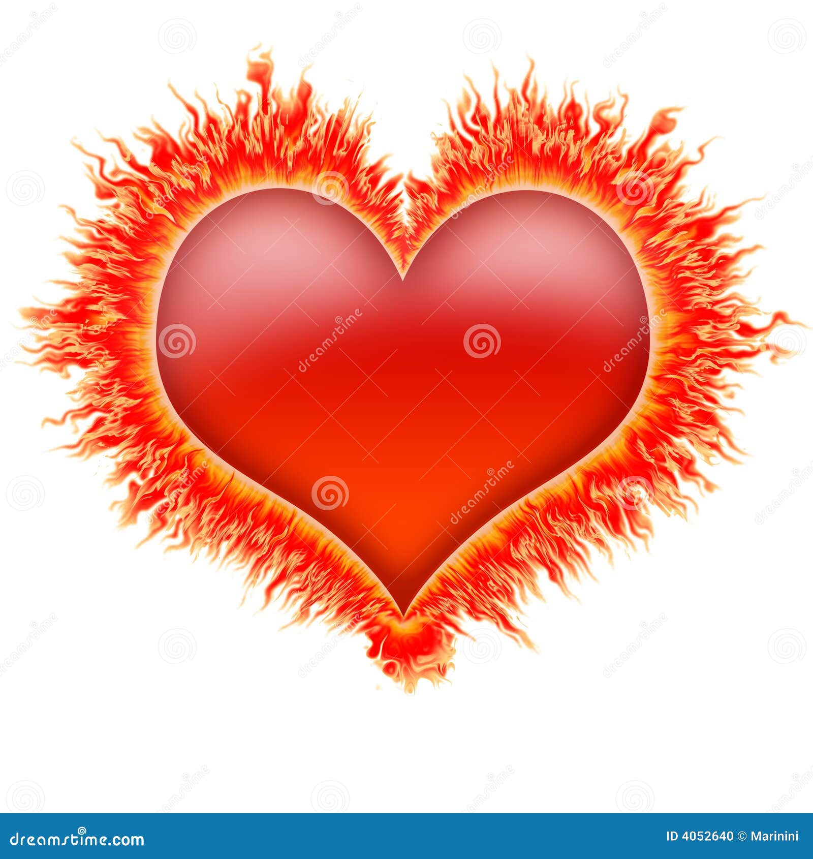 Fire heart 1 stock illustration. Illustration of burn - 4052640