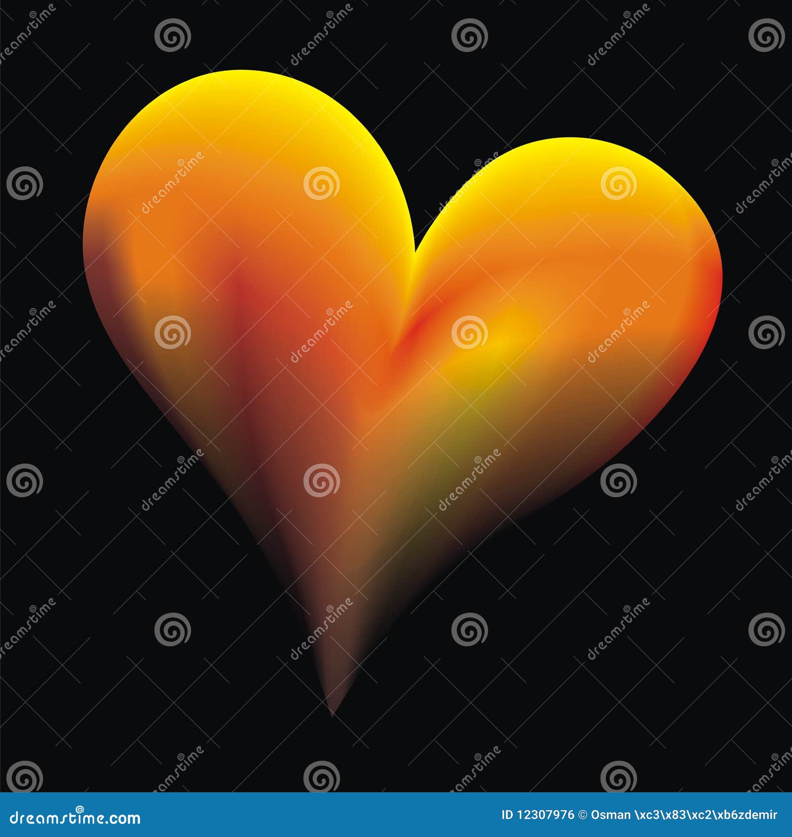 Fire heart stock illustration. Illustration of popular - 12307976