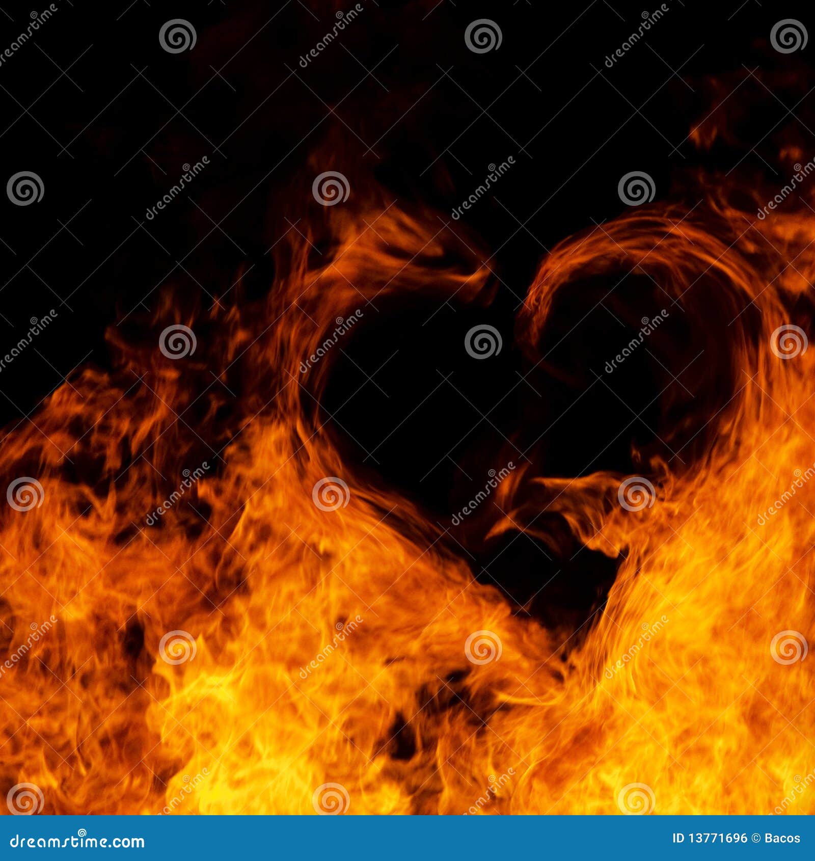 Fire Heart stock photo. Image of yellow, igniting, color - 13771696