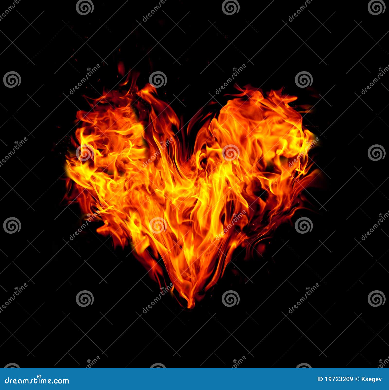 Heart And Fire Tattoo With Wording Forever. Traditional Tattoo Heart ...