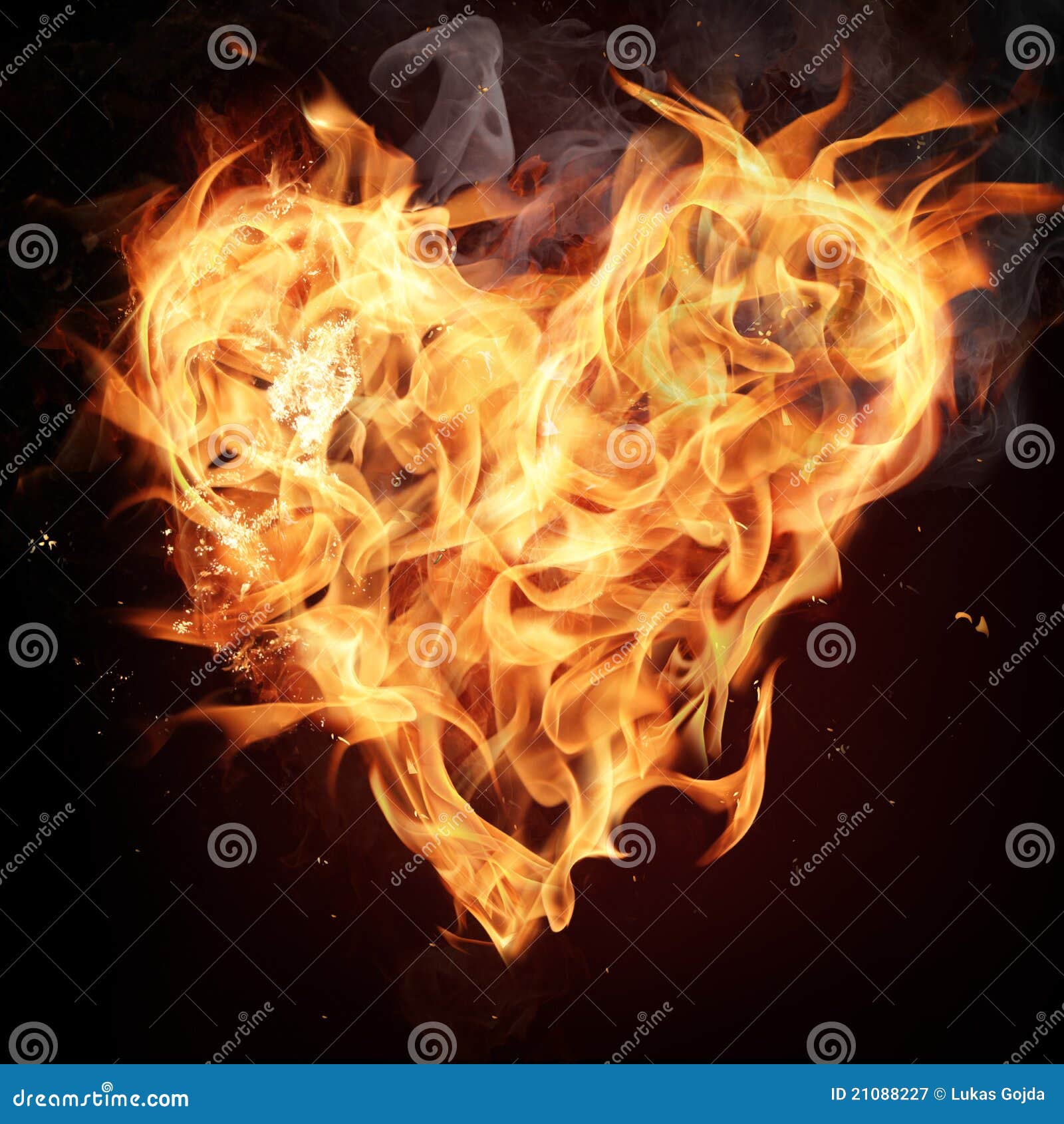 Fire heart. stock image. Image of ignite, abstract, light - 21088227