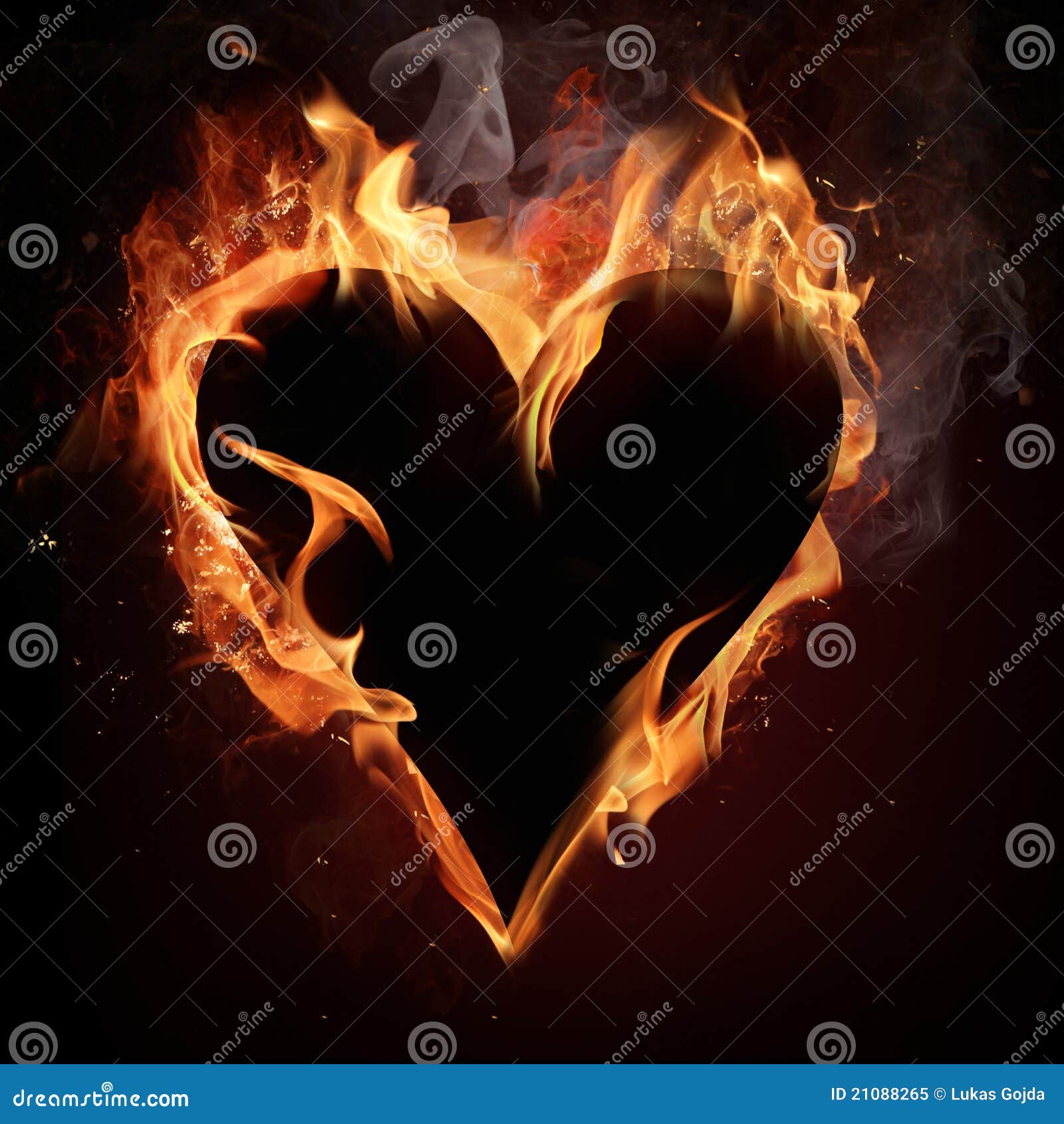 Fire heart. stock illustration. Illustration of holiday - 21088265