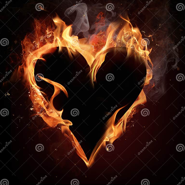 Fire heart. stock illustration. Illustration of holiday - 21088265