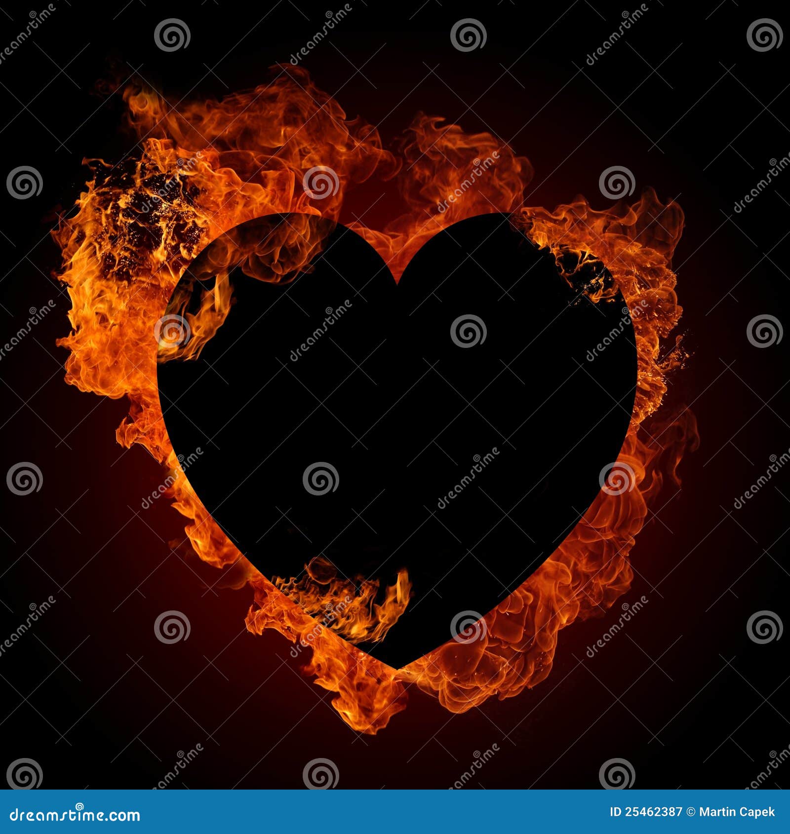 Fire heart stock illustration. Illustration of decoration - 25462387