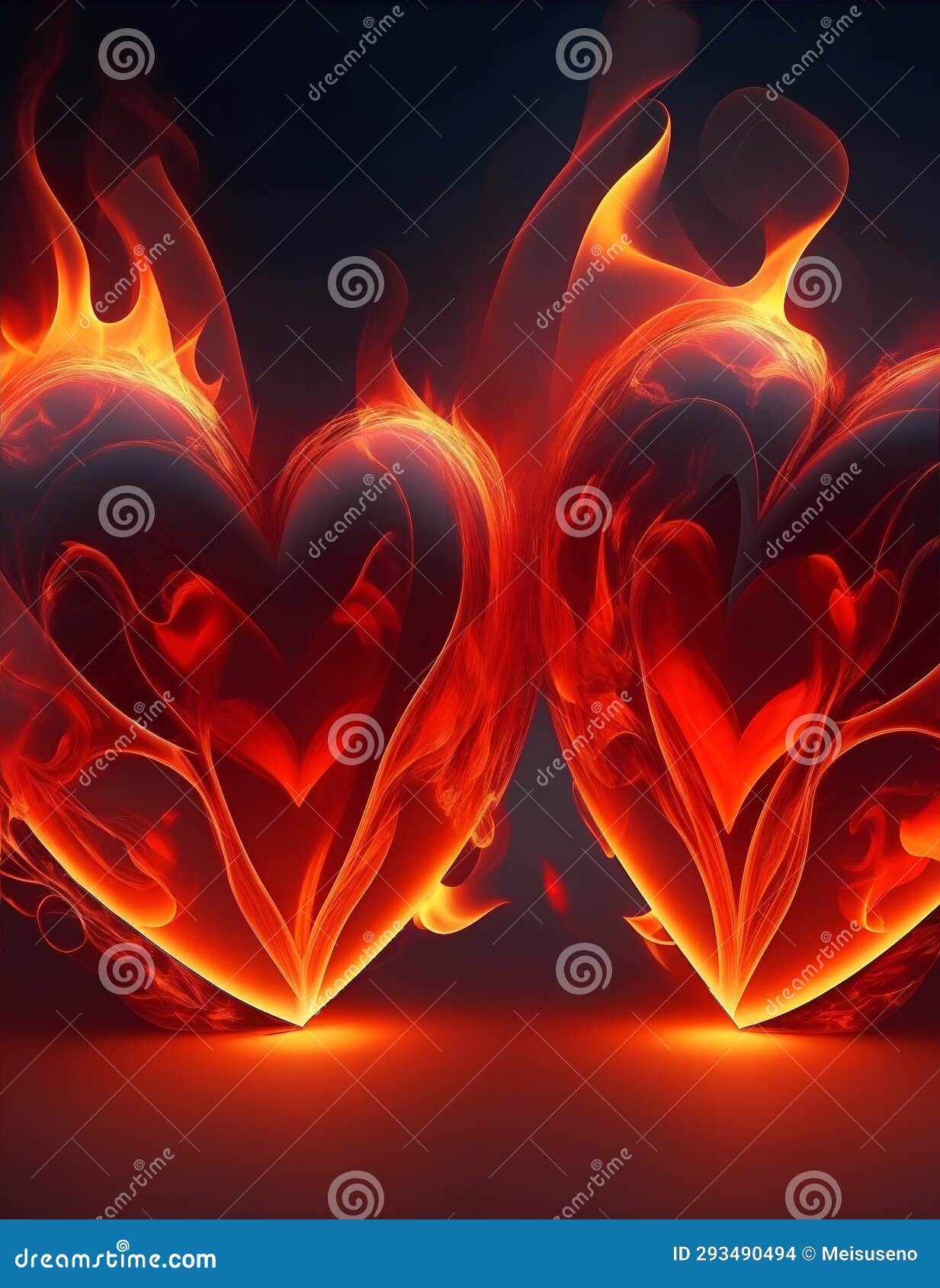 Fire heart illustration stock illustration. Illustration of amour ...