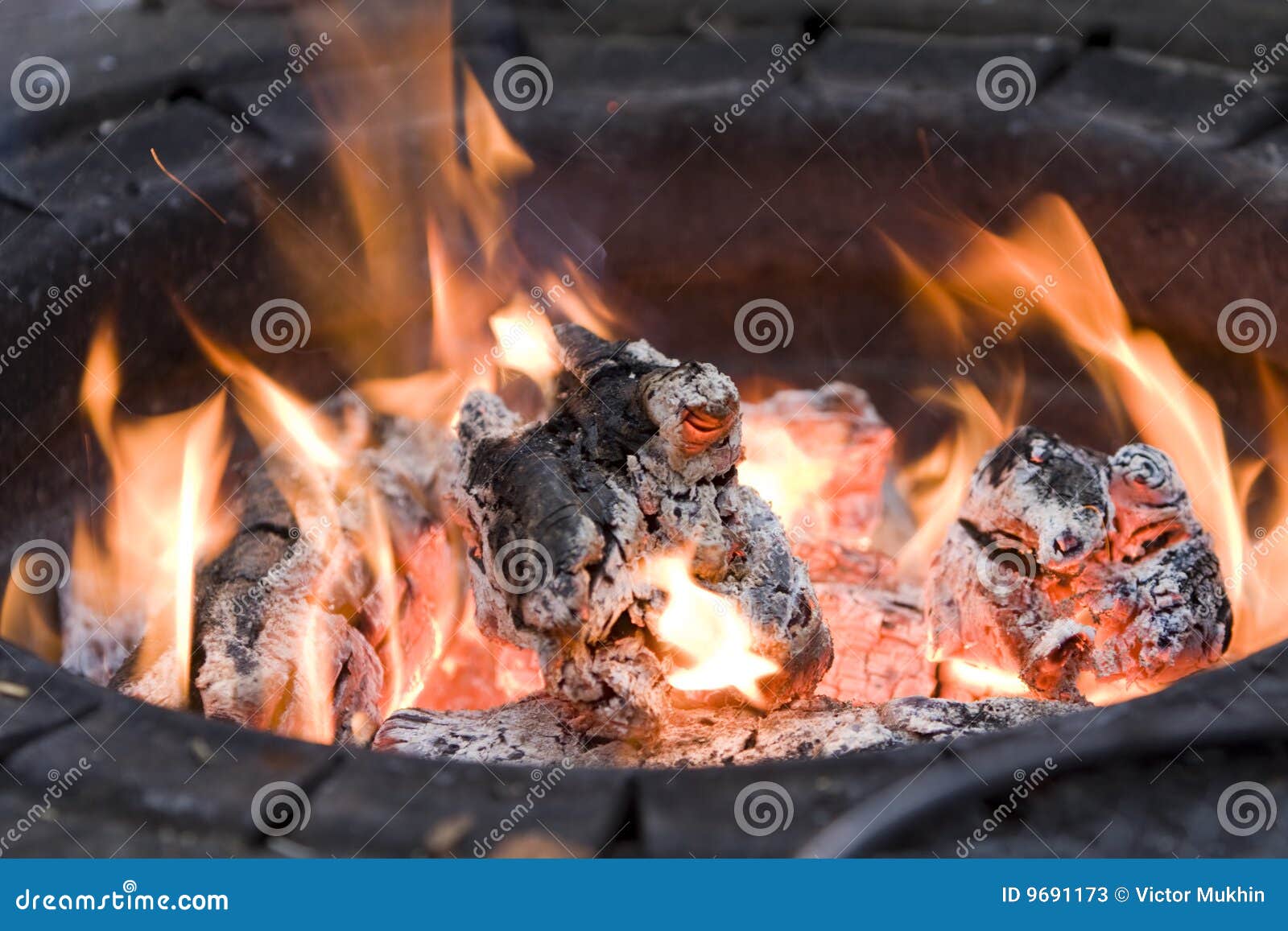 Fire hearth stock image. Image of bonfire, living, flame - 9691173