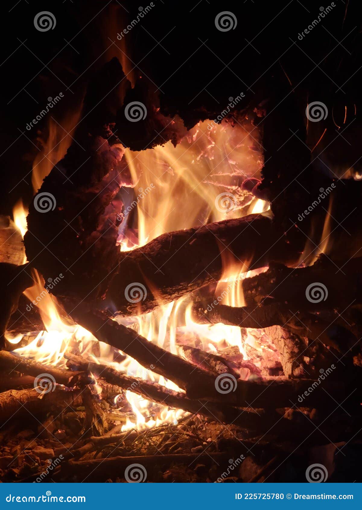 Fire, heat, nice, relaxing stock photo. Image of fireworks - 225725780