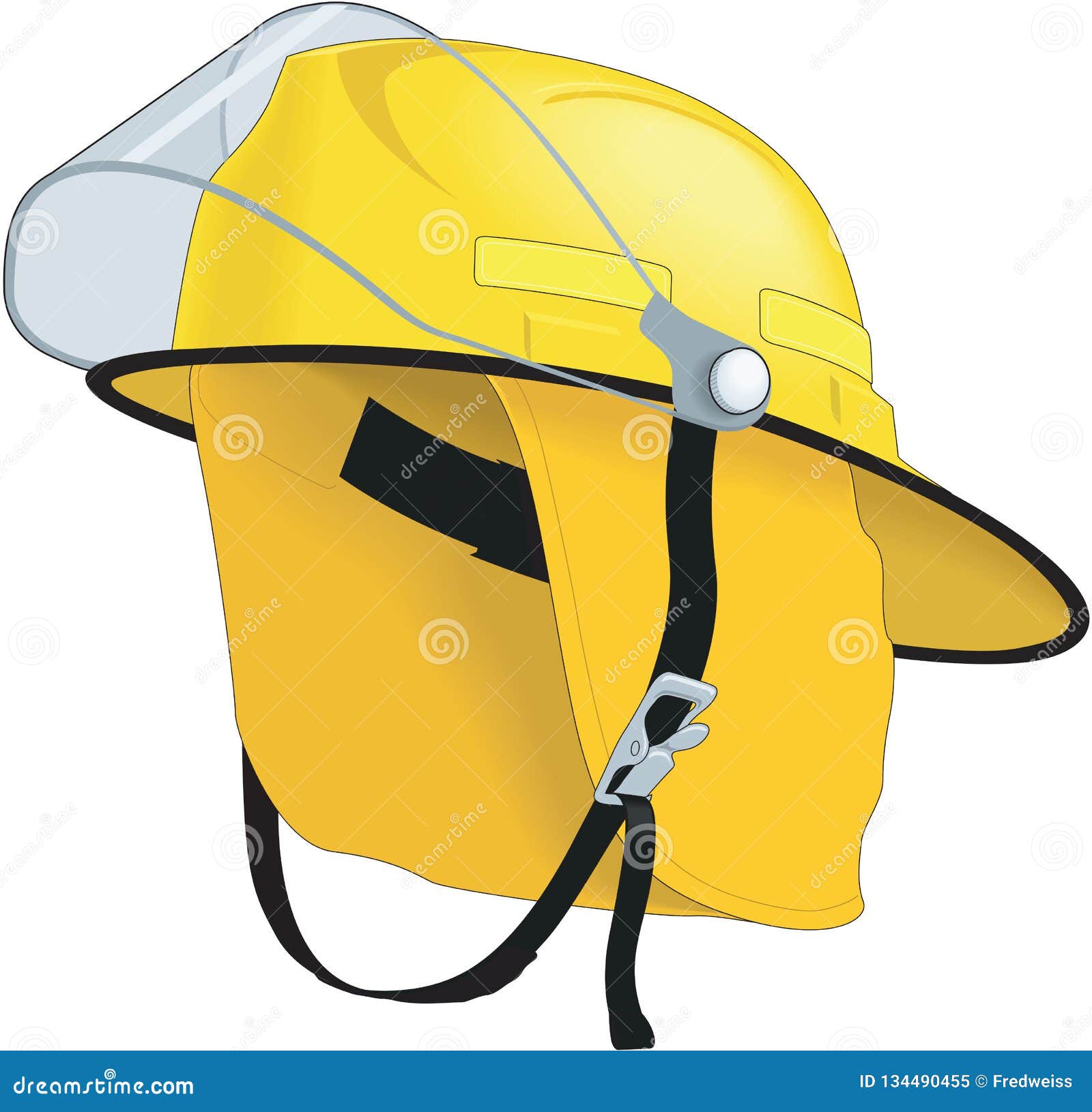Fire Helmet Vector Illustration Stock Vector - Illustration of ...