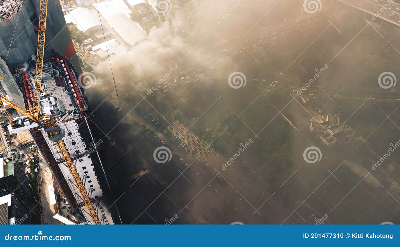 Fire in a High-rise Building Stock Photo - Image of apartment, building ...