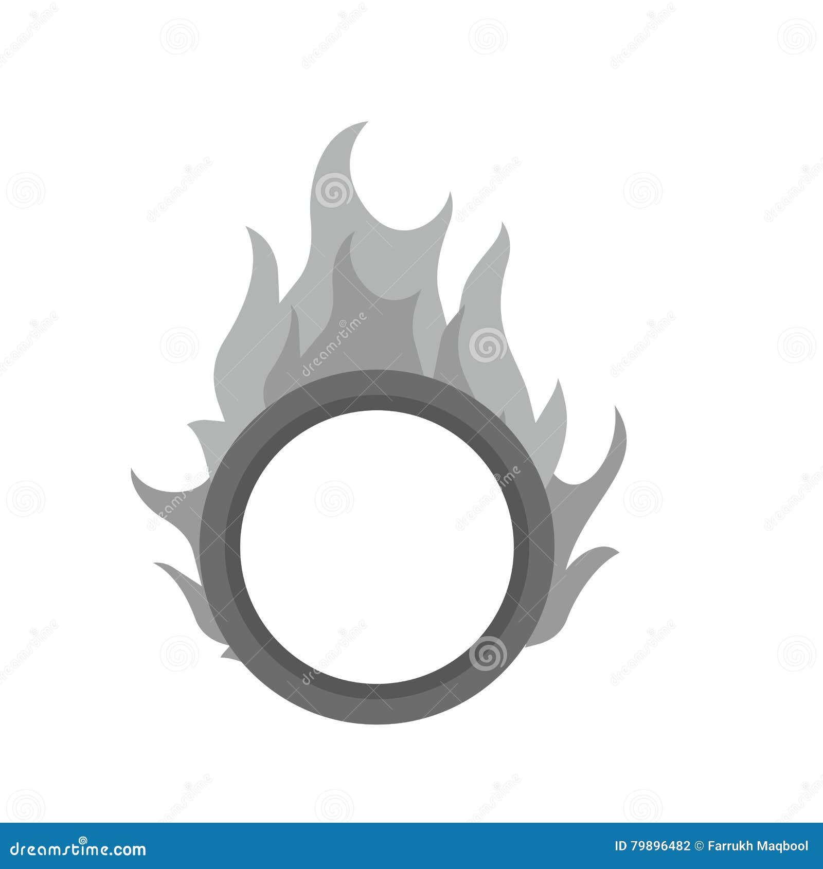 Fire Hoop stock vector. Illustration of talent, circus - 79896482