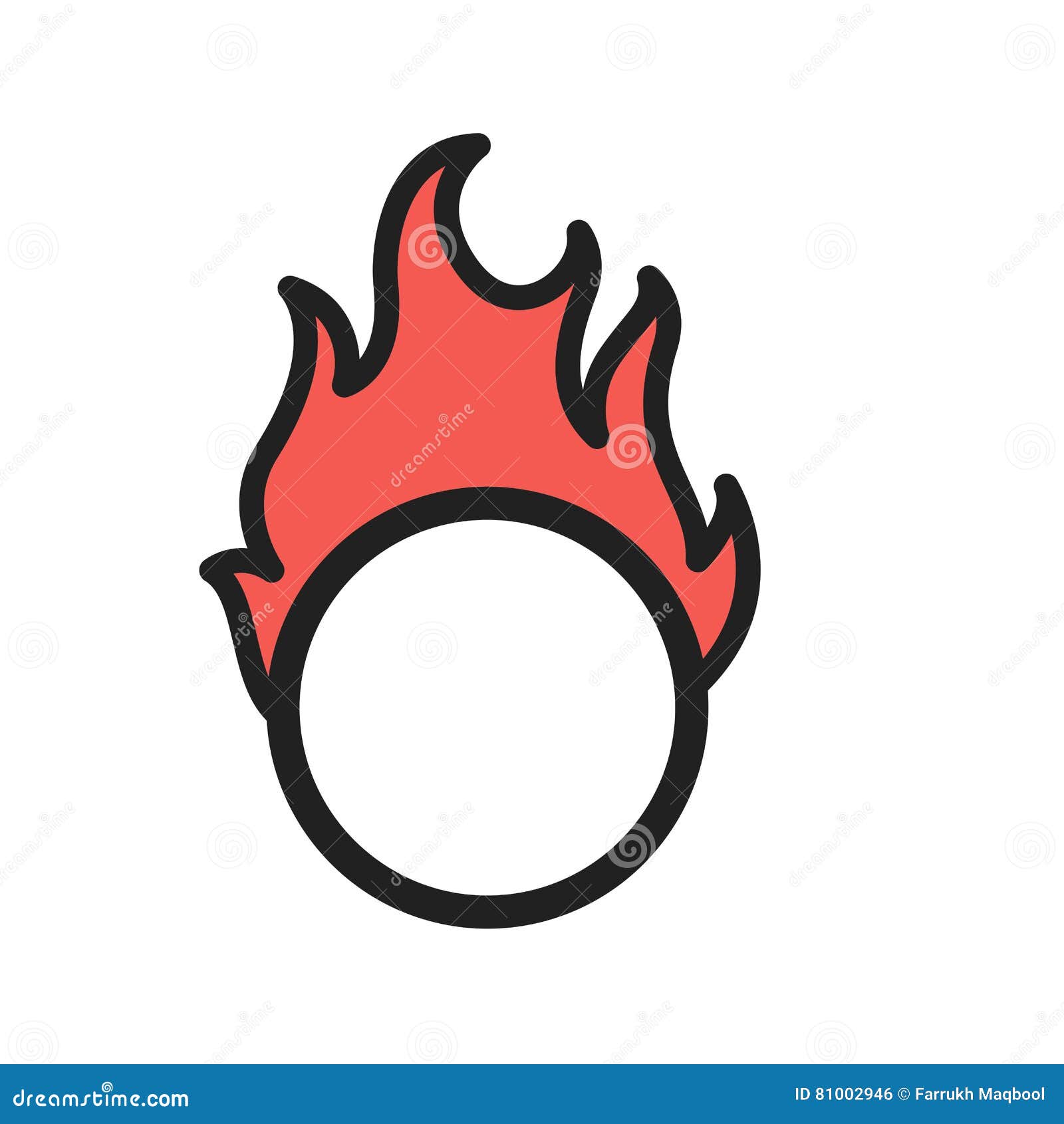Fire Hoop stock vector. Illustration of talent, hoop - 81002946