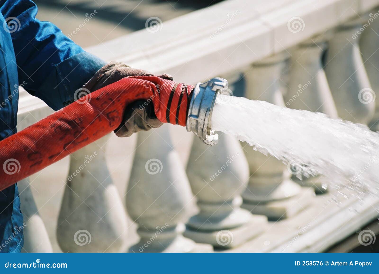 Fire hose stock photo. Image of fire, water, drops, hose - 258576