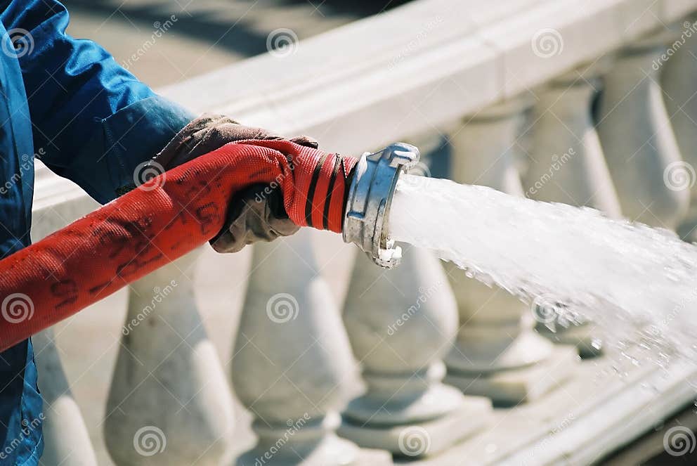 Fire hose stock photo. Image of fire, water, drops, hose - 258576
